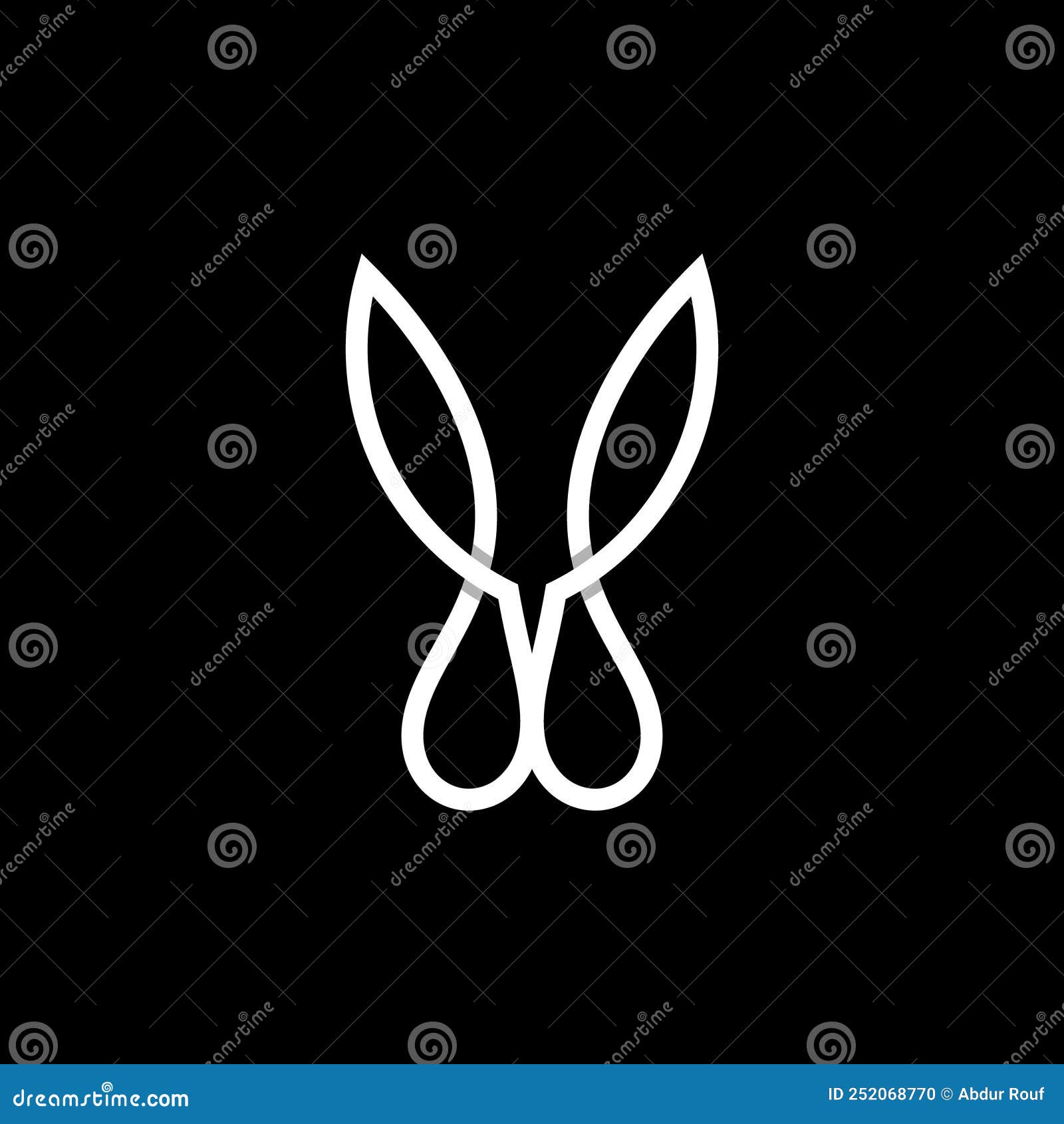 Simple rabbit logo design stock vector. Illustration of element - 252068770