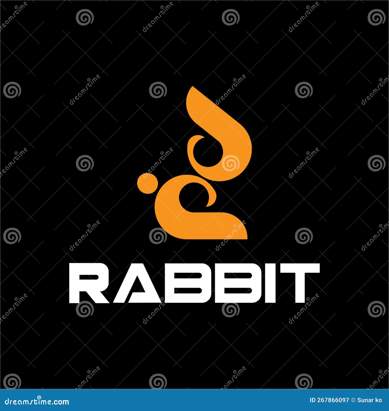 Simple Rabbit Logo Template Vector Icon Symbol Illustration Stock ...