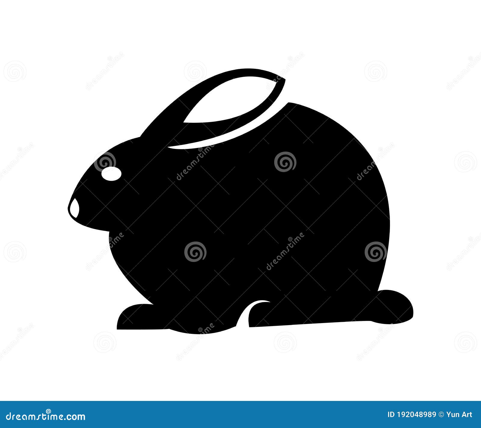 Simple Rabbit Vector Logo Design Stock Vector - Illustration of hare ...