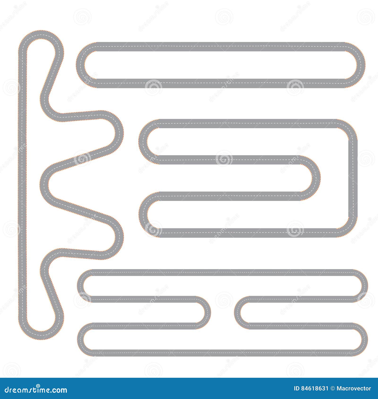 Simple Race Track Shape Set Stock Vector - Illustration of concept ...