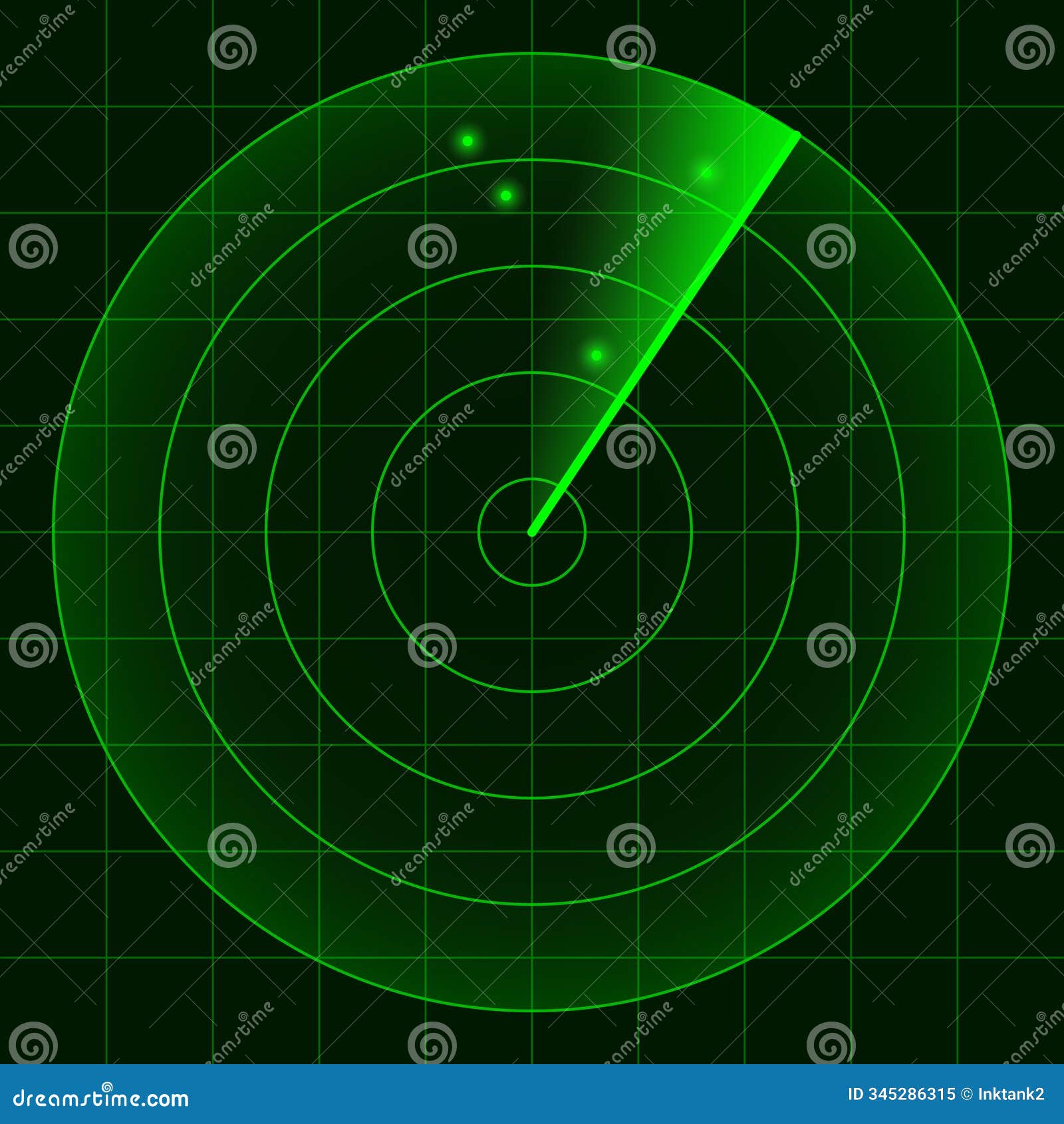 Simple Radar Screen Readout Stock Illustration - Illustration of ...