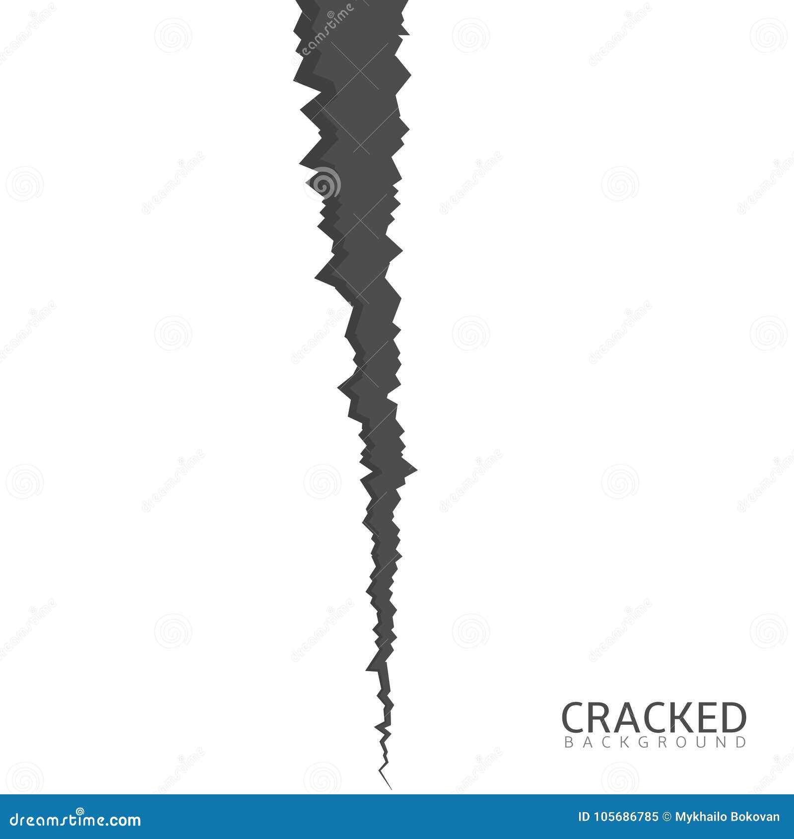 Simple crack illustration stock vector. Illustration of design - 105686785