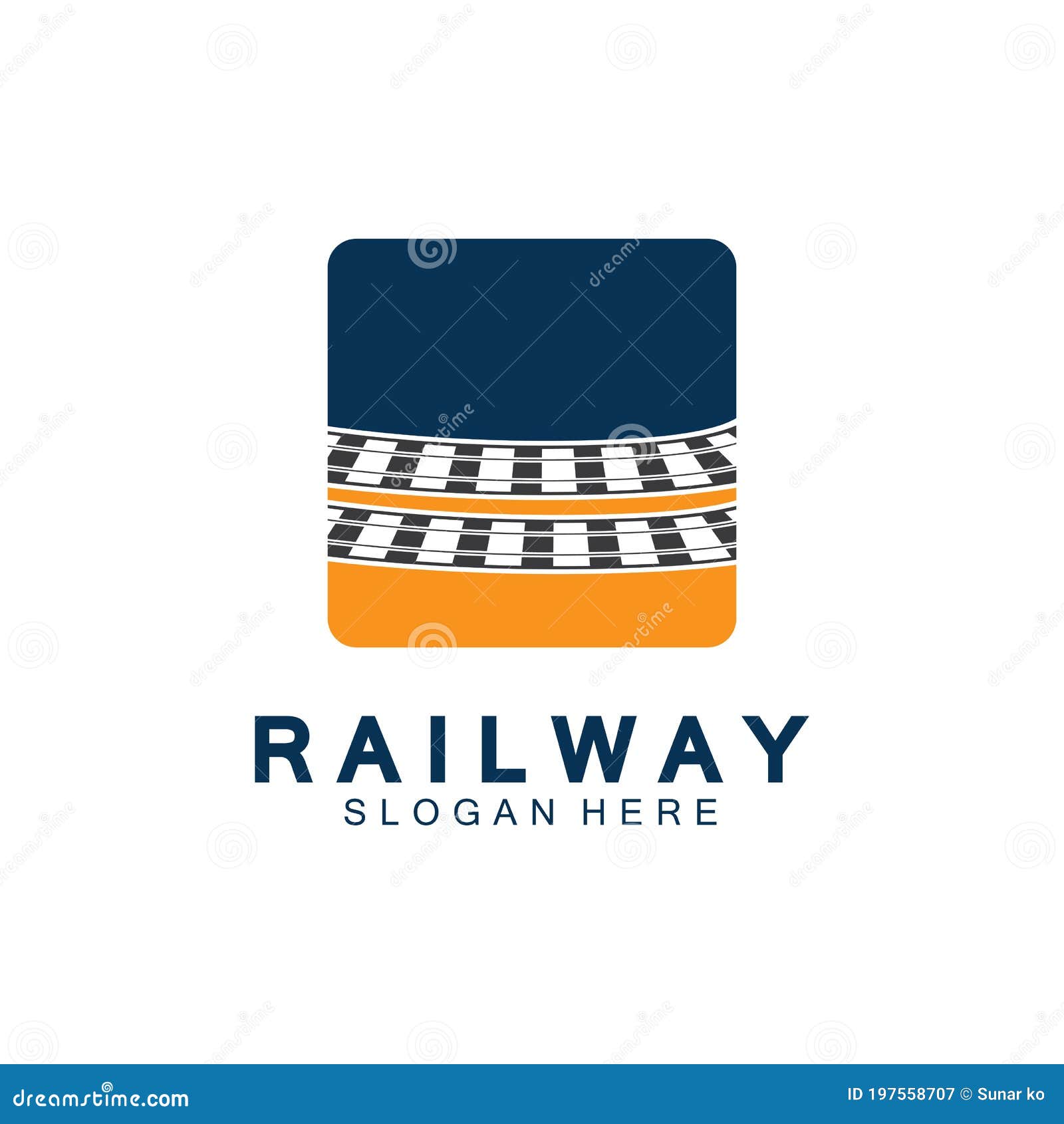 Simple Rail Logo Vector Icon Design Illustration Stock Vector ...