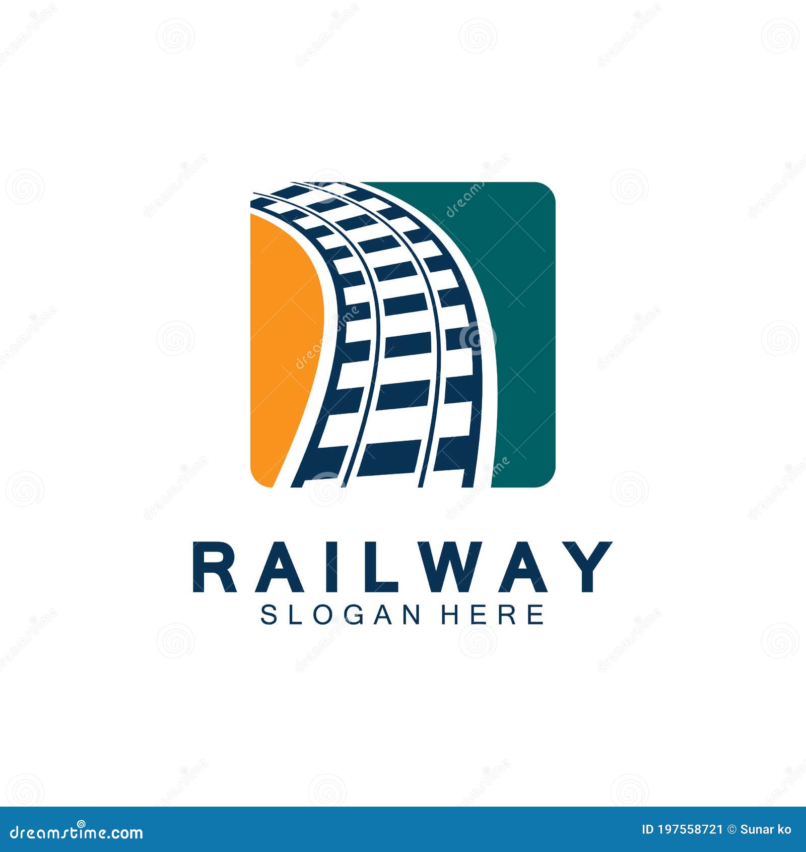 Simple Rail Logo Vector Icon Design Illustration Stock Vector ...
