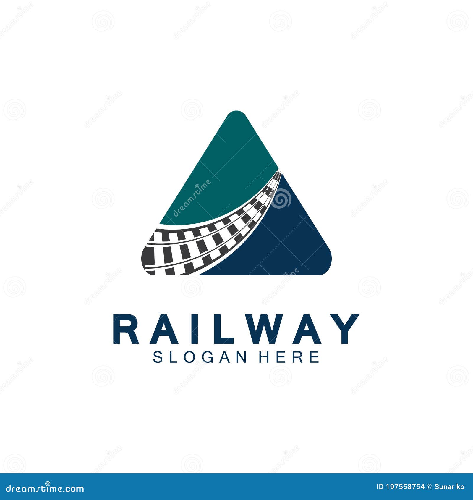 Simple Rail Logo Vector Icon Design Illustration Stock Vector ...