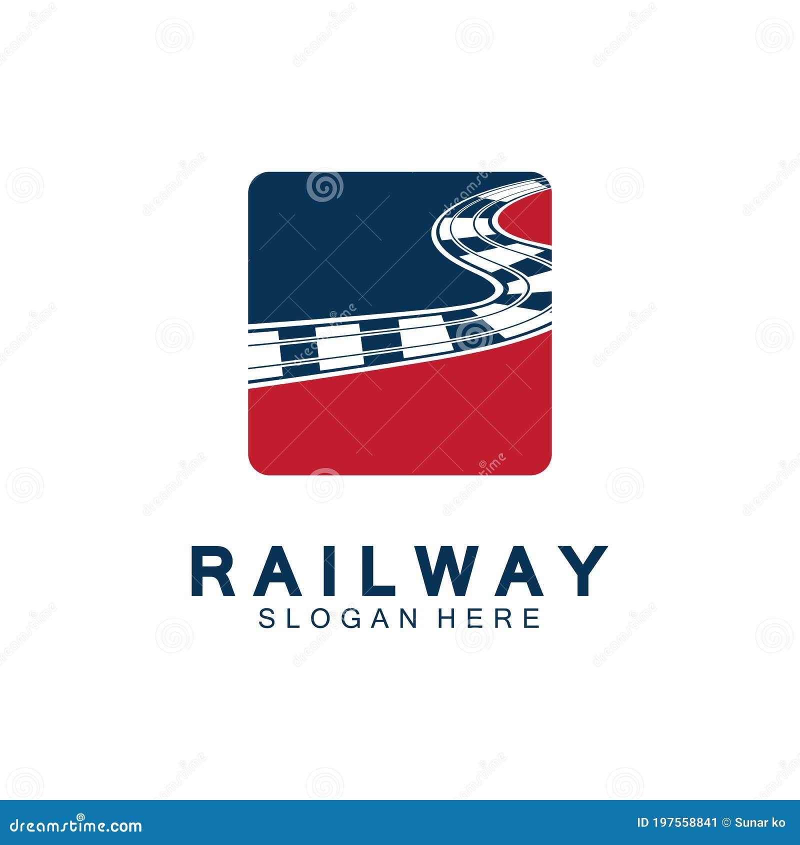 Simple Rail Logo Vector Icon Design Illustration Stock Vector ...