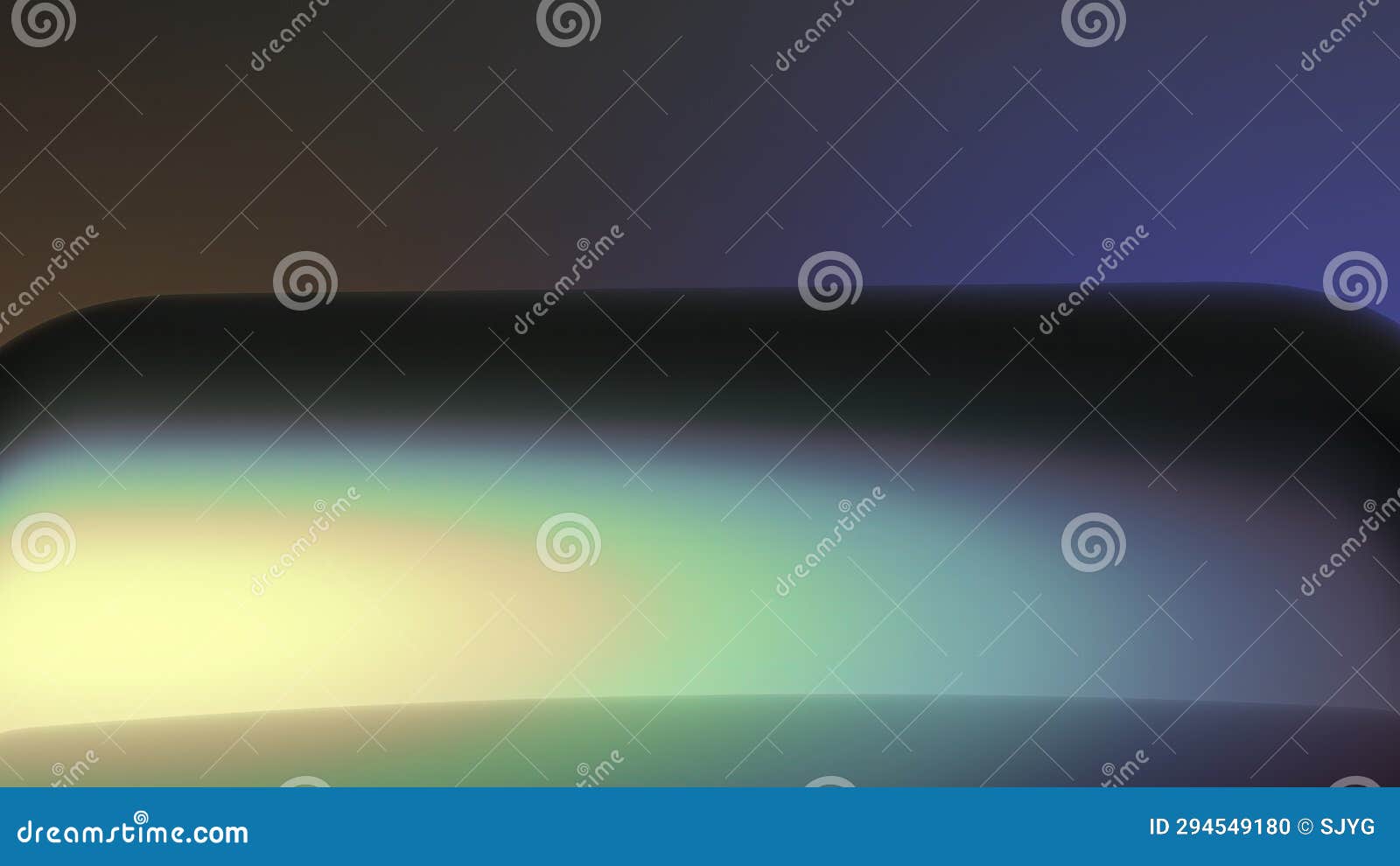 Simple Rainbow Reflection on Metal Plate Elegant Modern 3D Rendering ...
