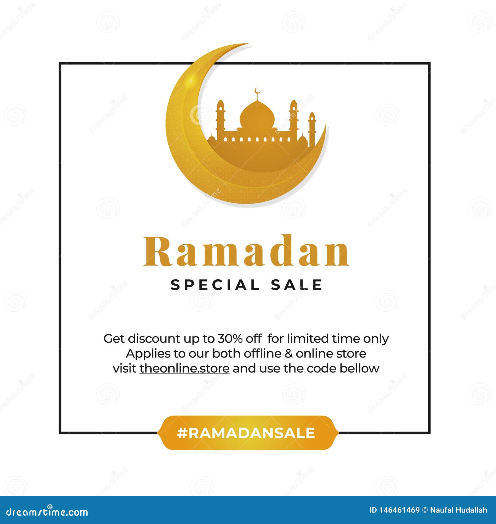 Simple Ramadan Frame Background Design Cartoon Vector | CartoonDealer ...