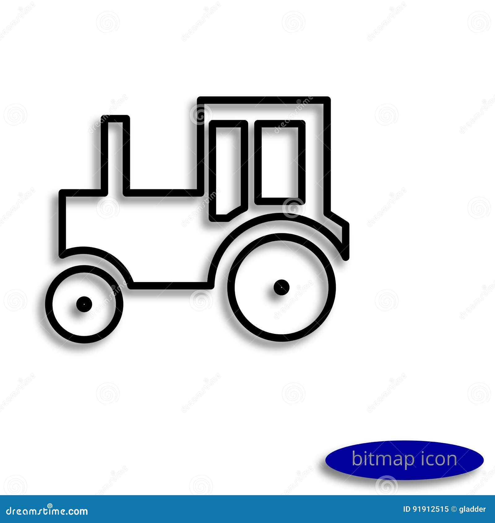 Linear Tractor Icon From Agriculture Farming And Gardening Outline ...