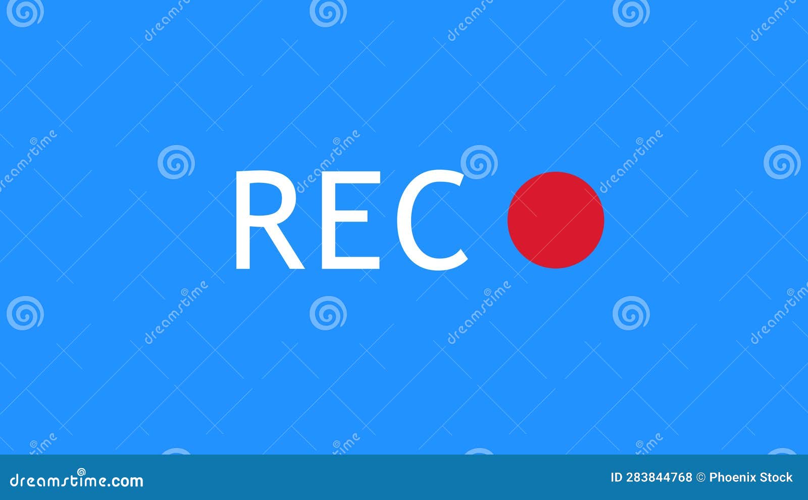 SIMPLE "REC" TEXT CAMERA SCREEN RECORDING ANIMATION. Stock Illustration ...