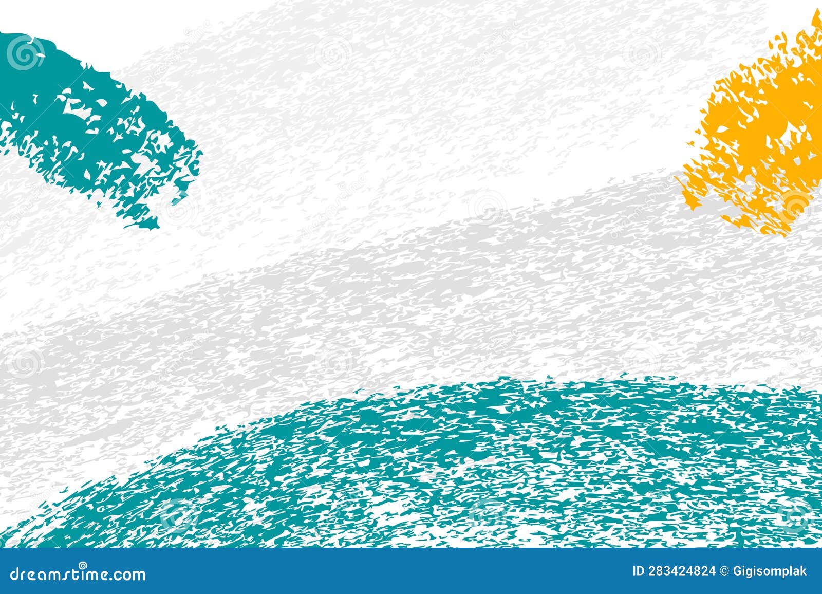 Simple Rectangle Background Hand Draw Vector Crayon Sketch Frame Blue ...