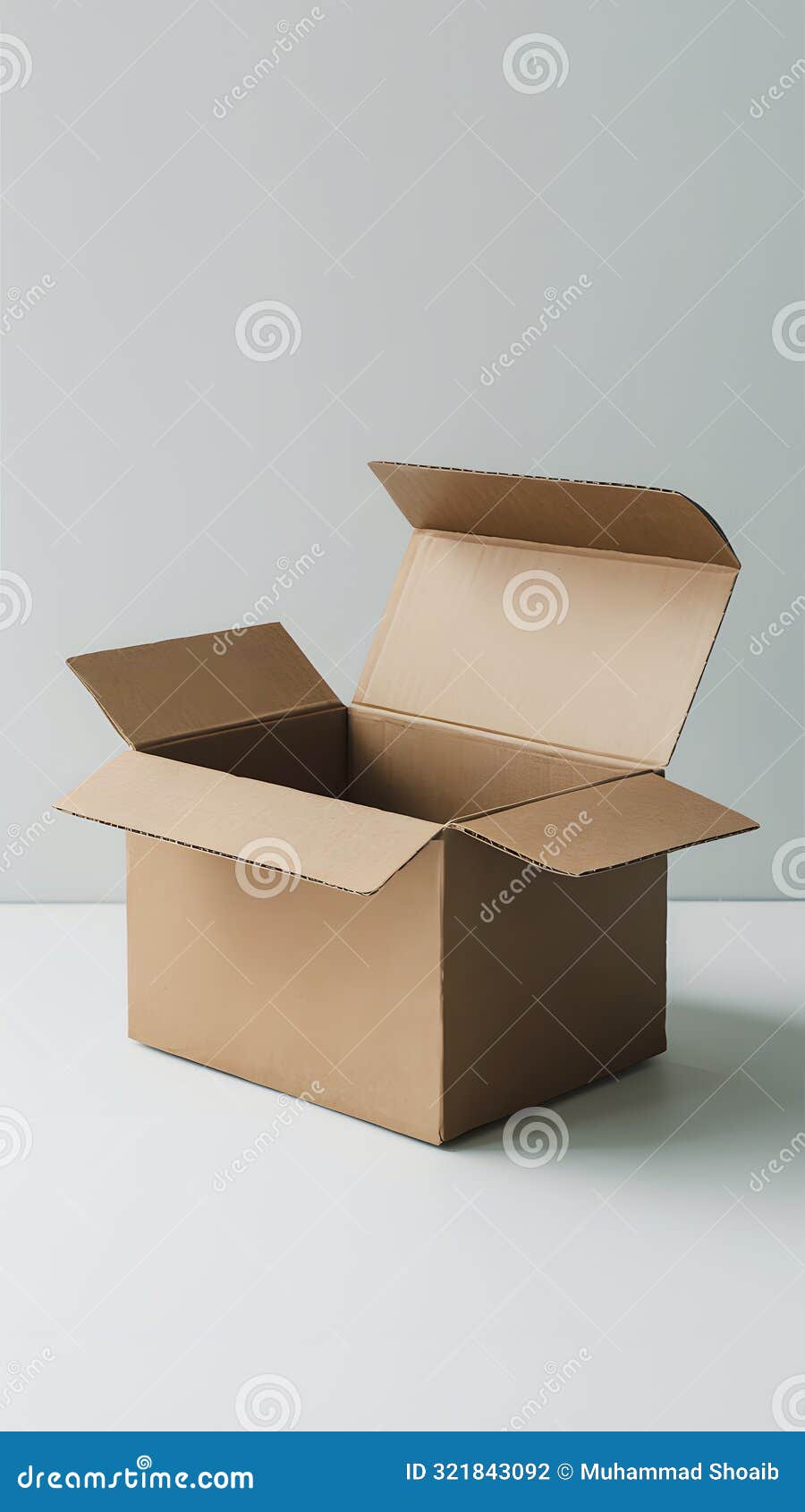 Simple Rectangular Cardboard Box with Flap Lid, Muted Brown Color ...