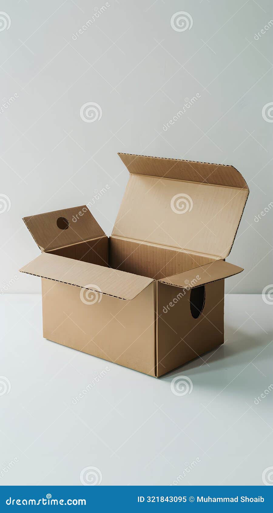 Simple Rectangular Cardboard Box with Flap Lid, Muted Brown Color ...