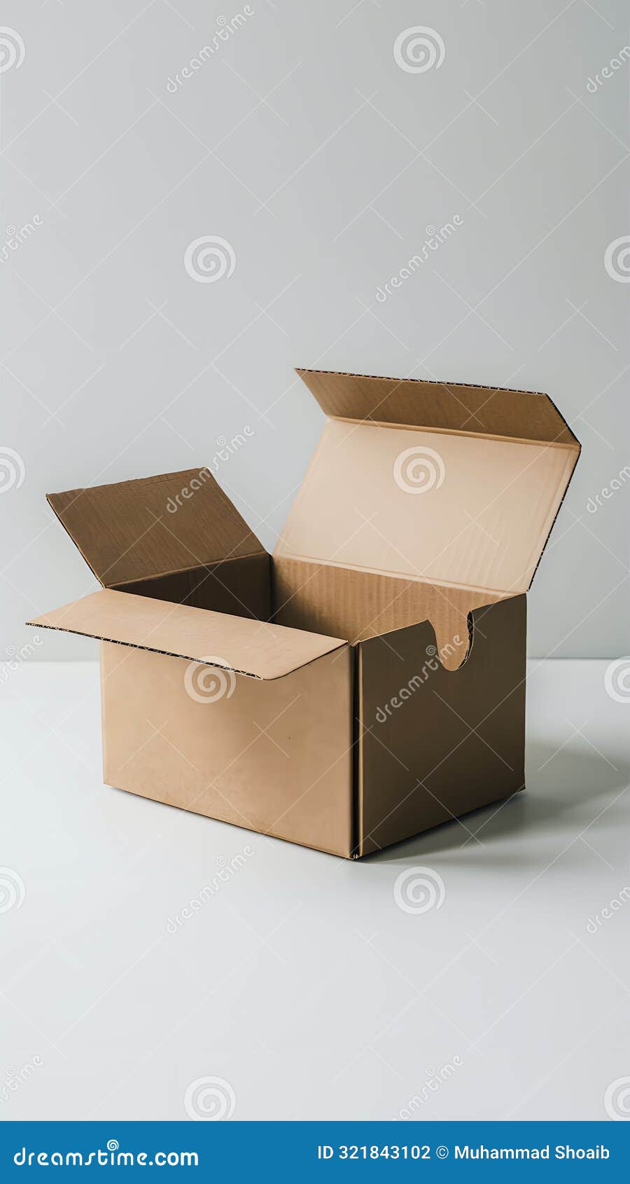 Simple Rectangular Cardboard Box with Flap Lid, Muted Brown Color ...