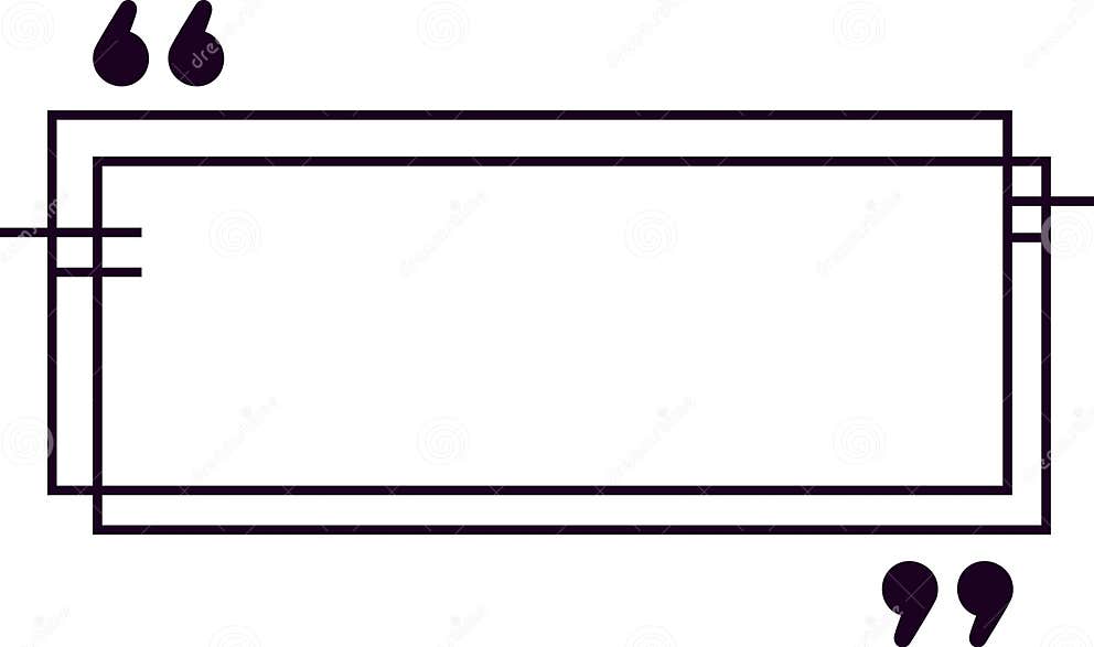 Simple Rectangular Frame Featuring Double Parallel Lines and Quotation ...