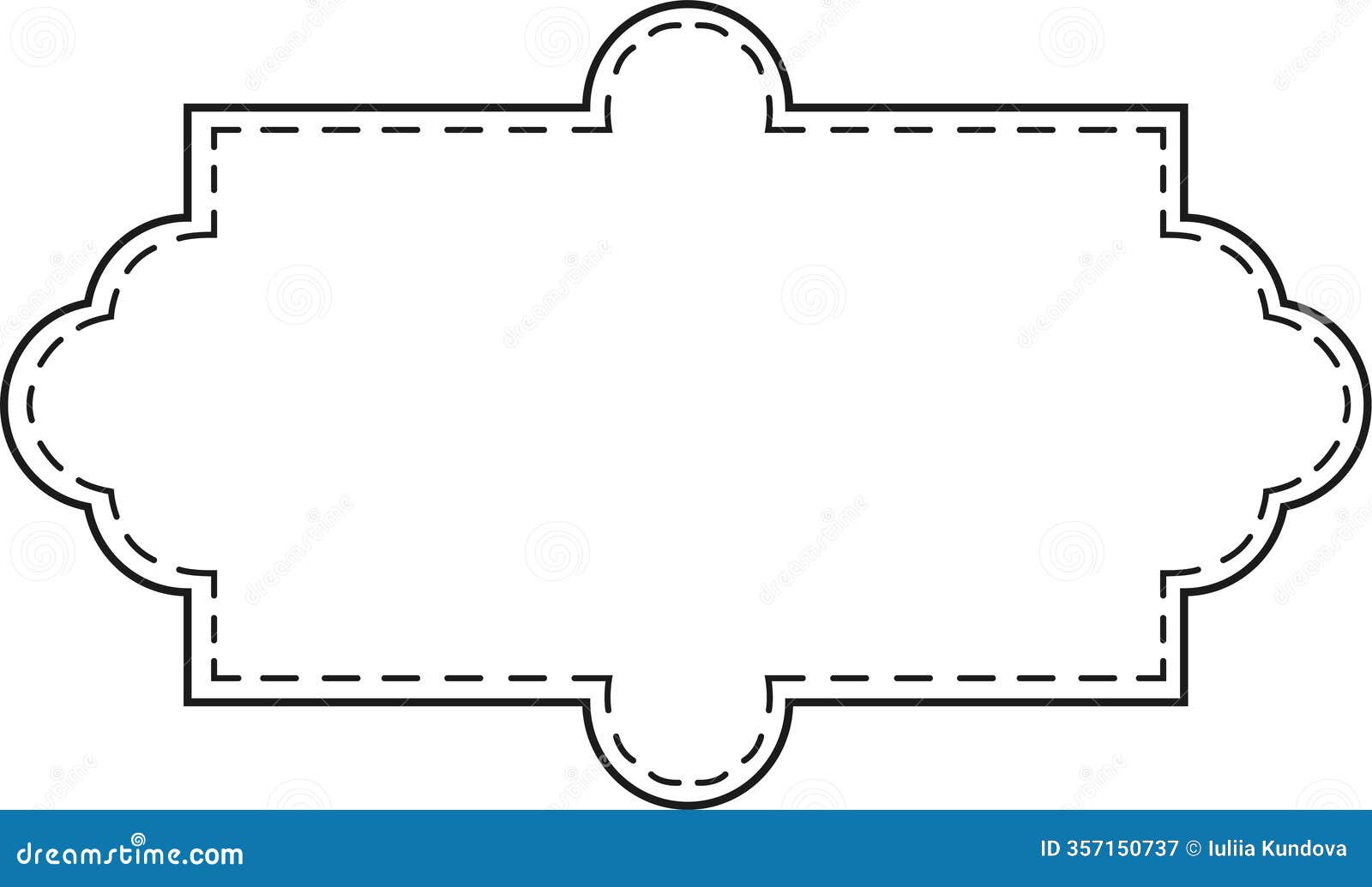 Simple Rectangular Frame Featuring Double Parallel Lines And Quotation ...