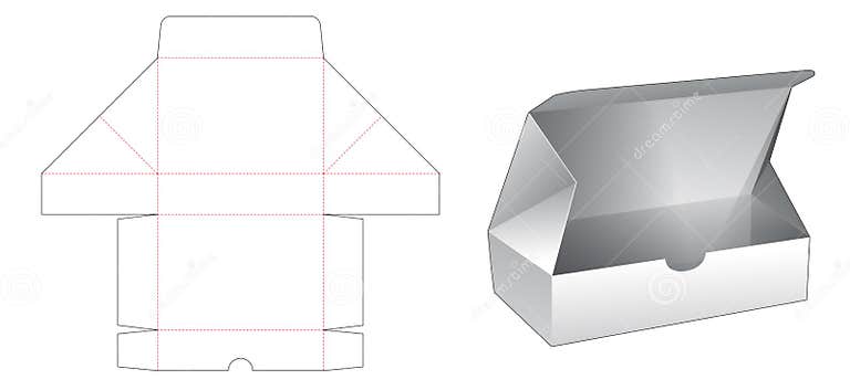 Simple Rectangular Packaging Box Die Cut Template Stock Vector ...