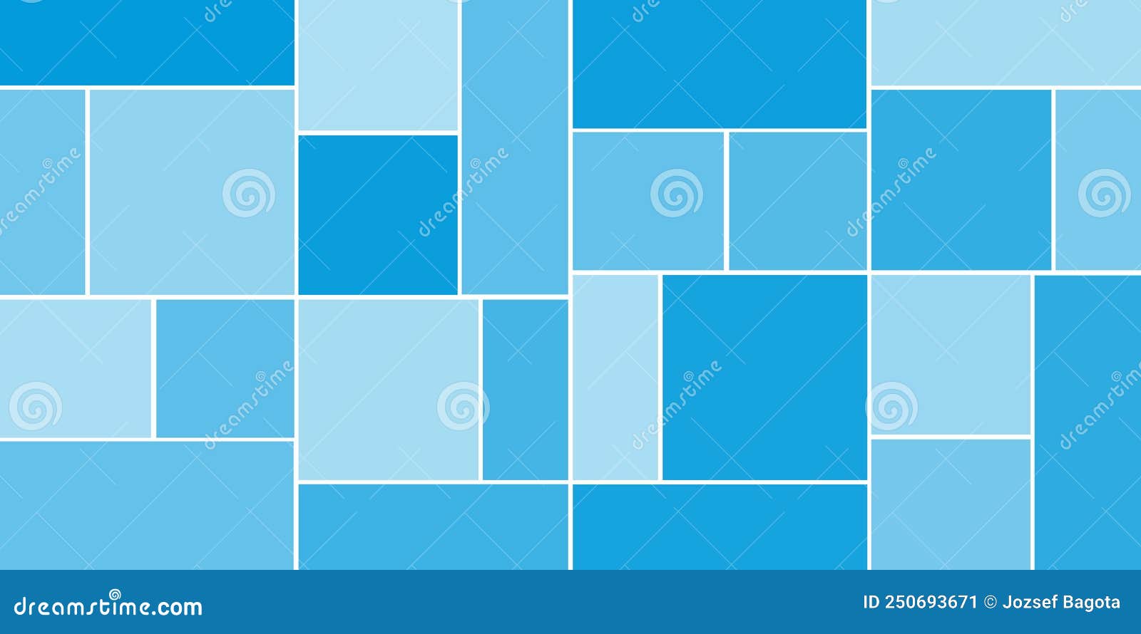 Simple Rectangular Tiled Frames of Various Sizes, Colored in Shades of ...