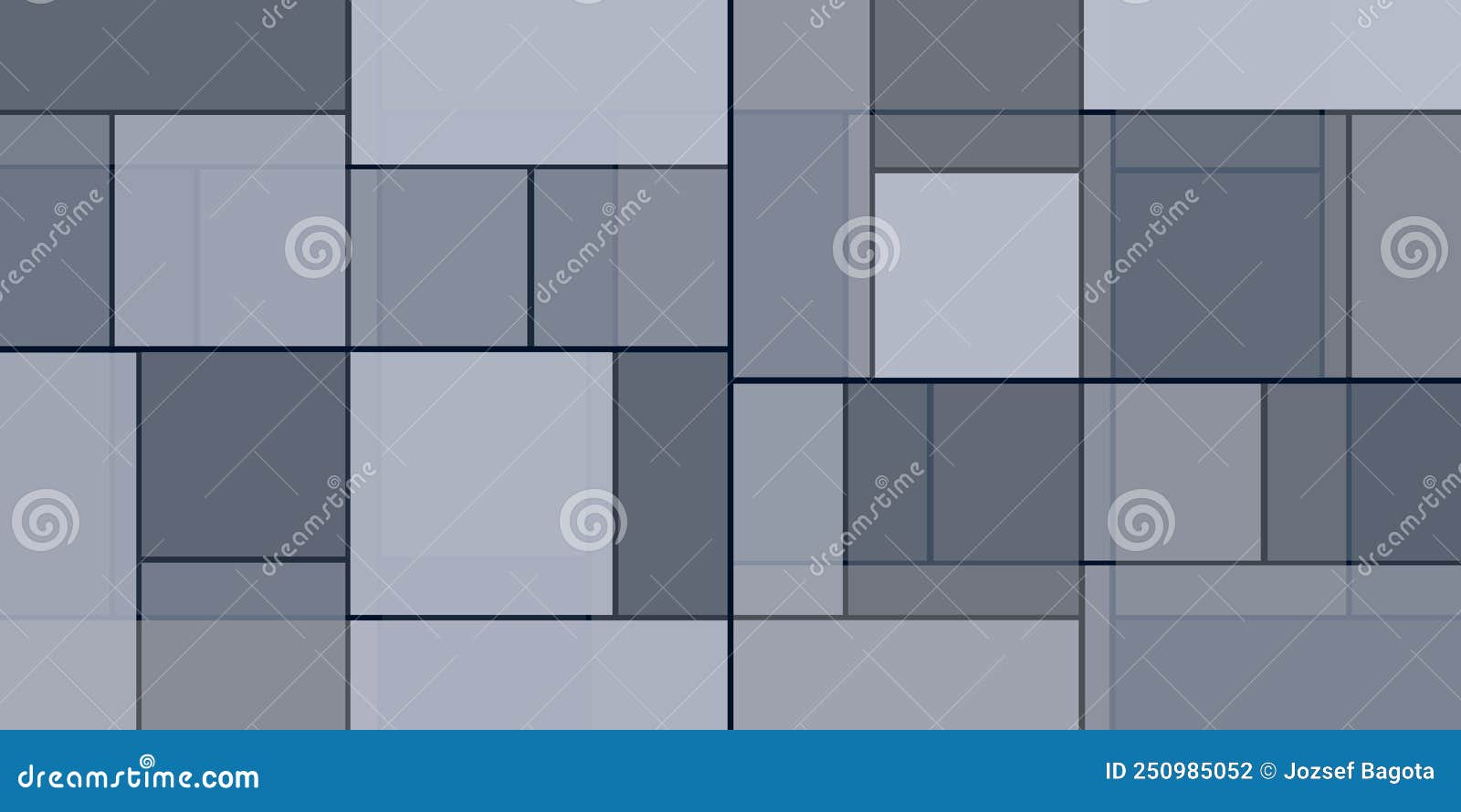 Simple Rectangular Tiled Frames of Various Sizes, Colored in Shades of ...