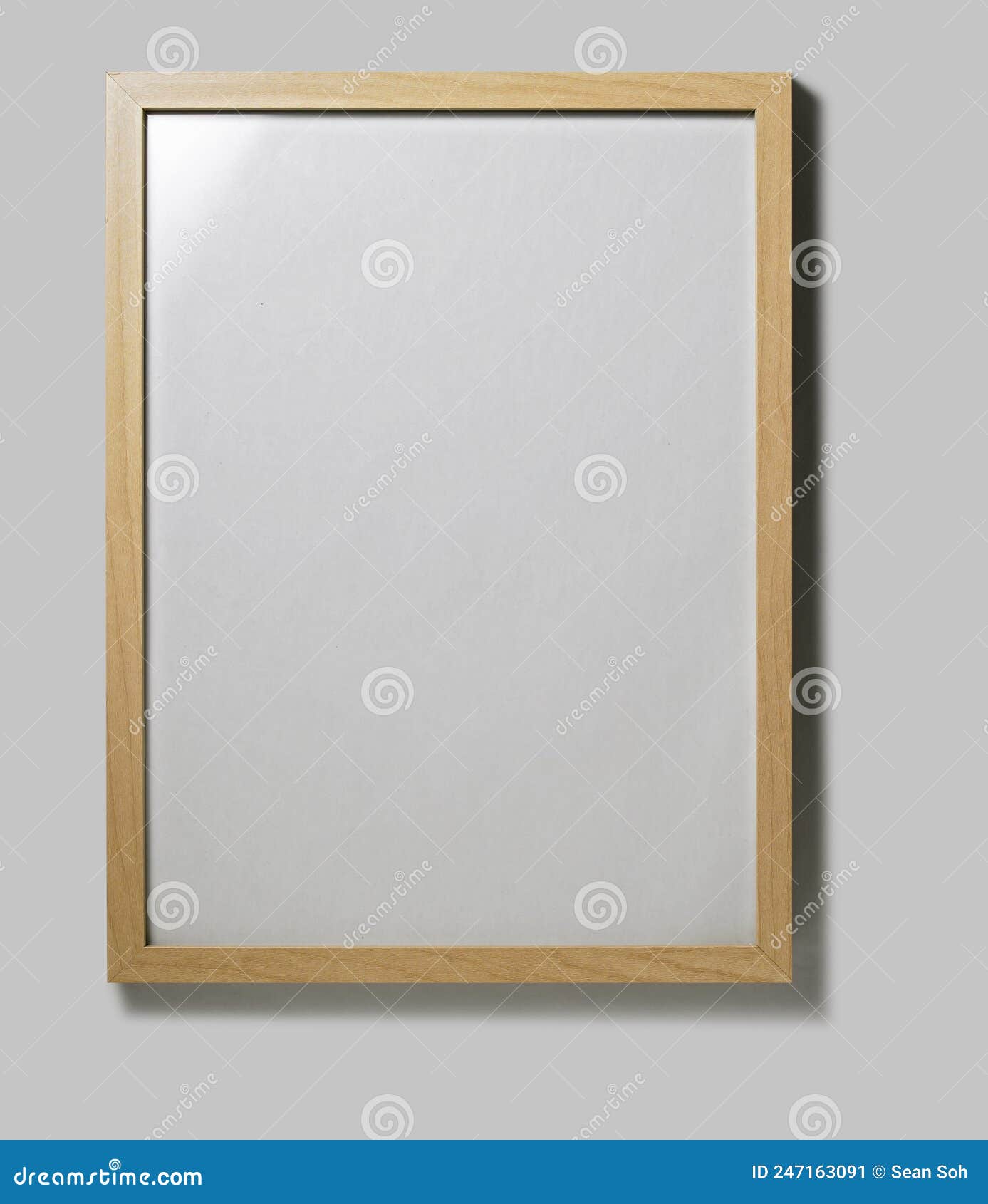 Rectangular Wooden Picture Frame Isolated on White Stock Image - Image ...