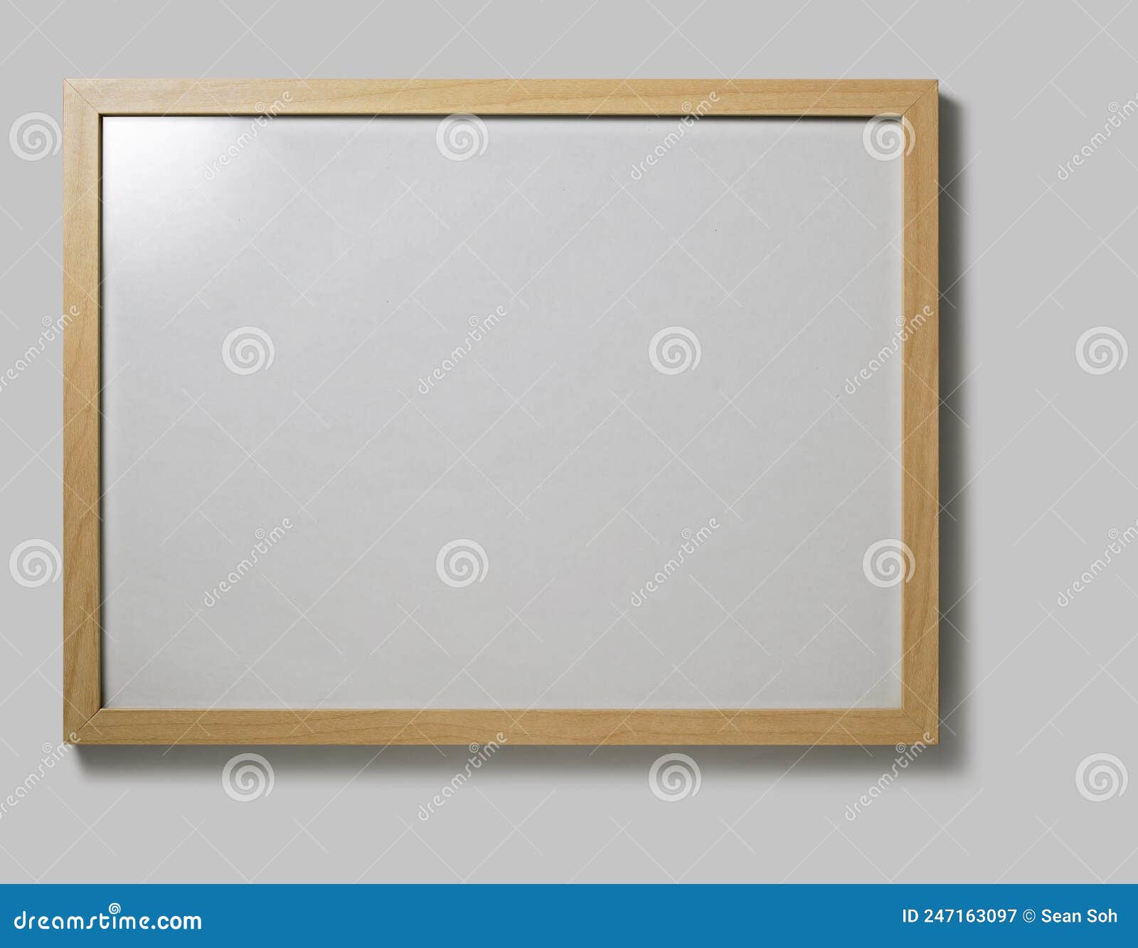 Rectangular Wooden Picture Frame Isolated on White Stock Image - Image ...