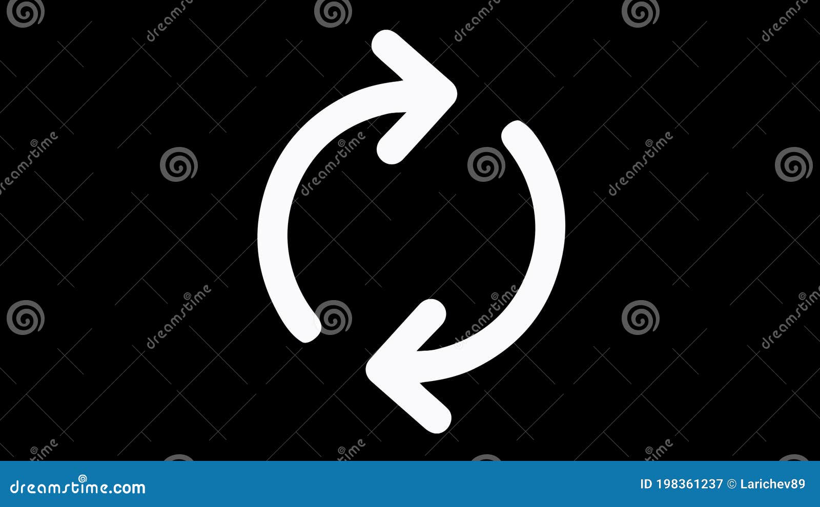 Simple Recycle Icon Animation. Refresh Button Stock Video - Video of ...