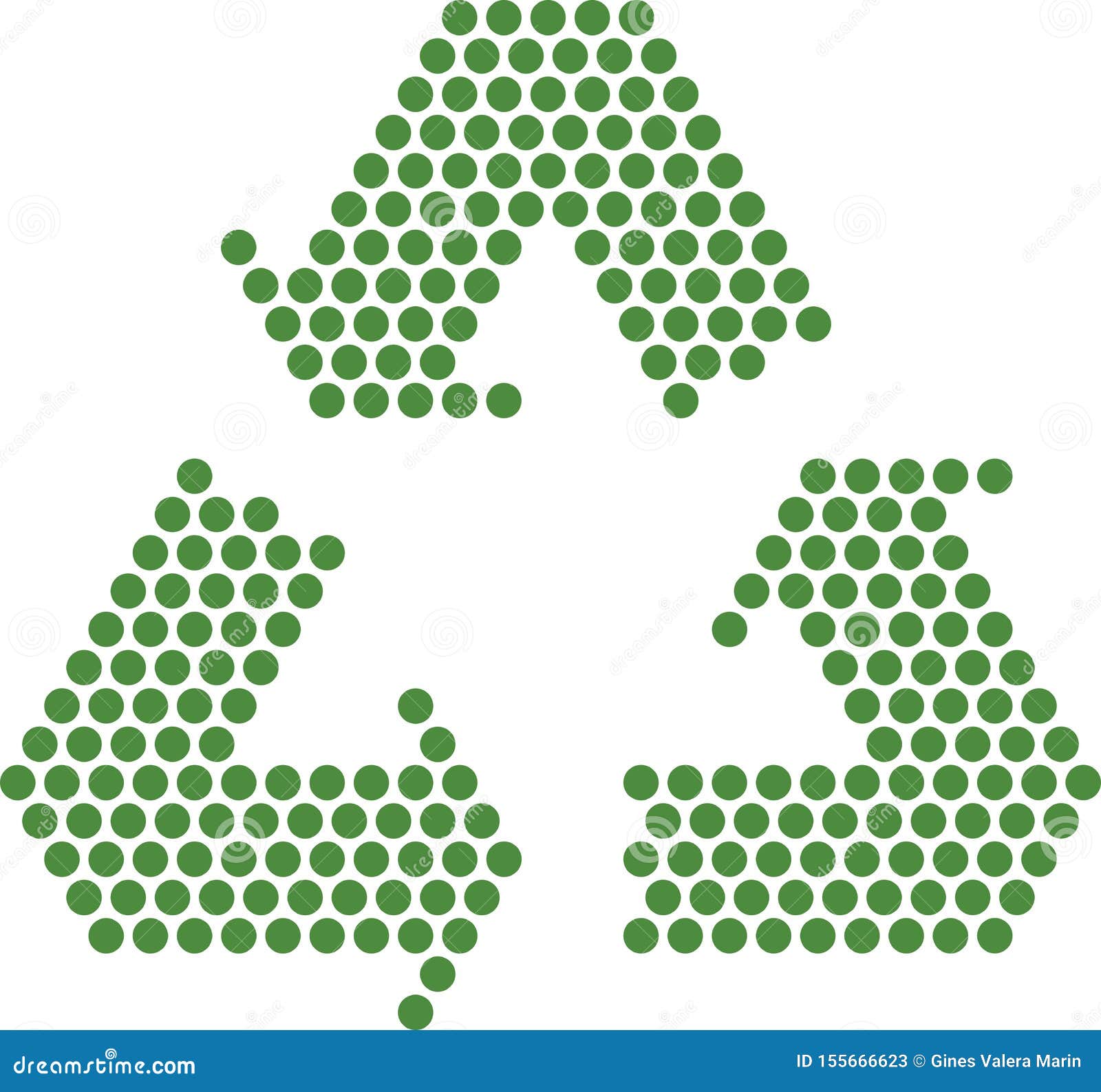 Simple Recycle Symbol Made by Small Dots. Stock Vector - Illustration ...