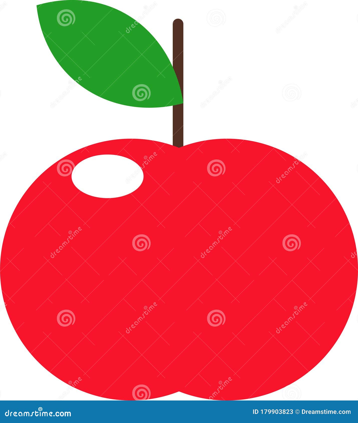 Simple Red Apple Concept. Vector Icon Stock Vector - Illustration of ...