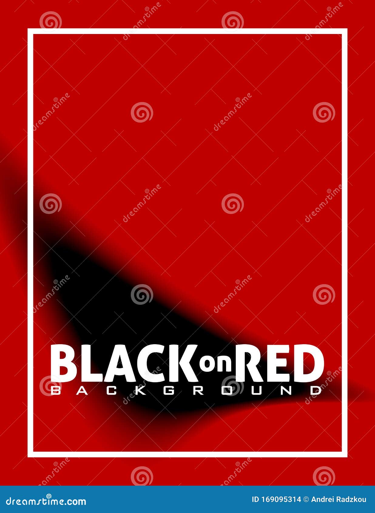 Simple Red Background with Black Blurred Shape. Abstract Vector ...