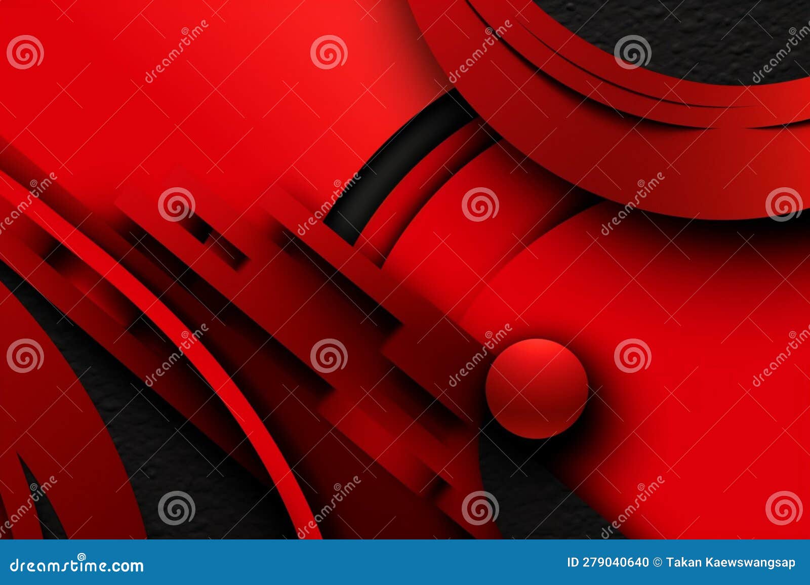 Simple Red Background - Generative Ai Illustration Stock Illustration ...