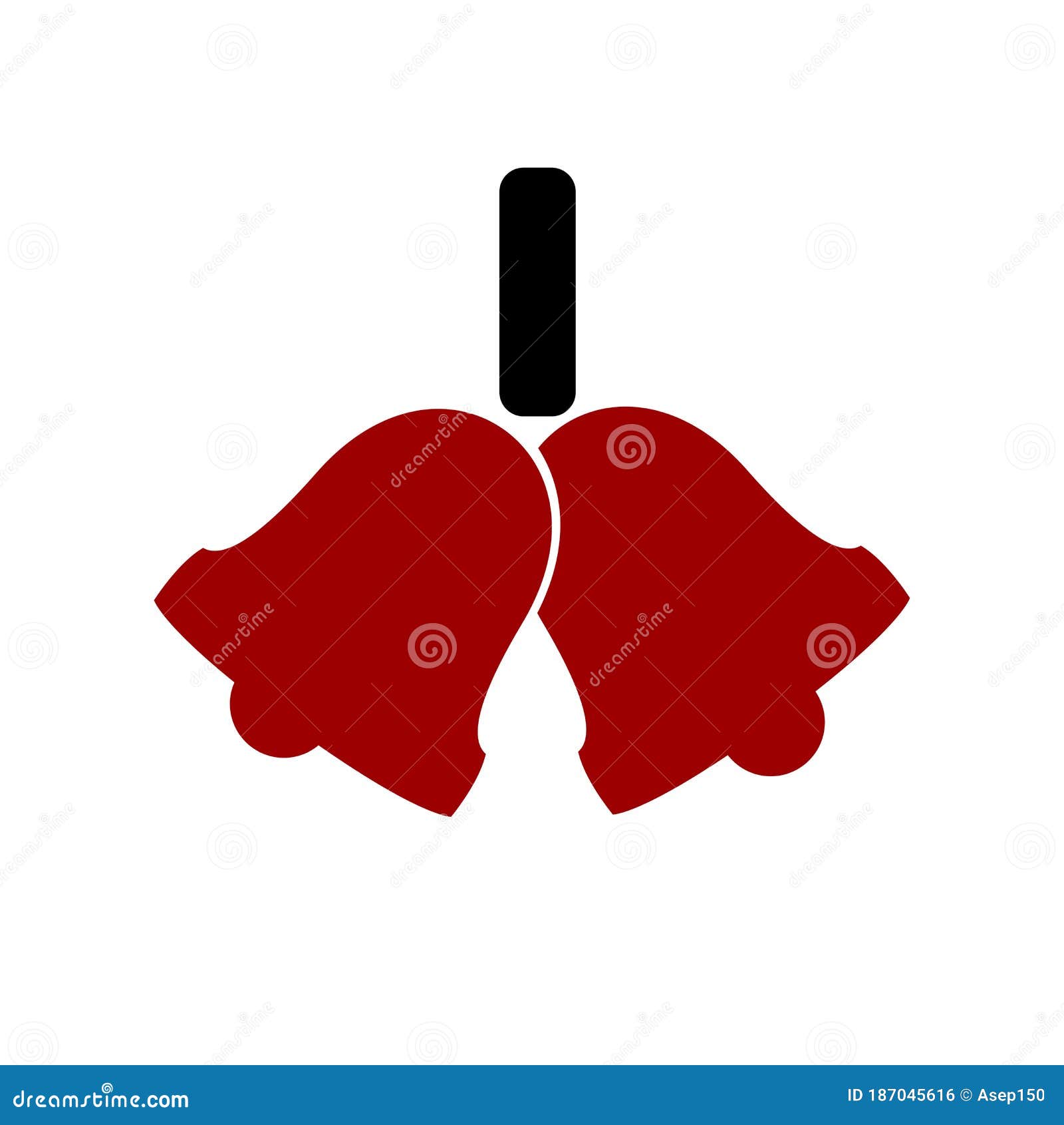 Simple Red Bell Icon and Illustration Stock Vector - Illustration of ...