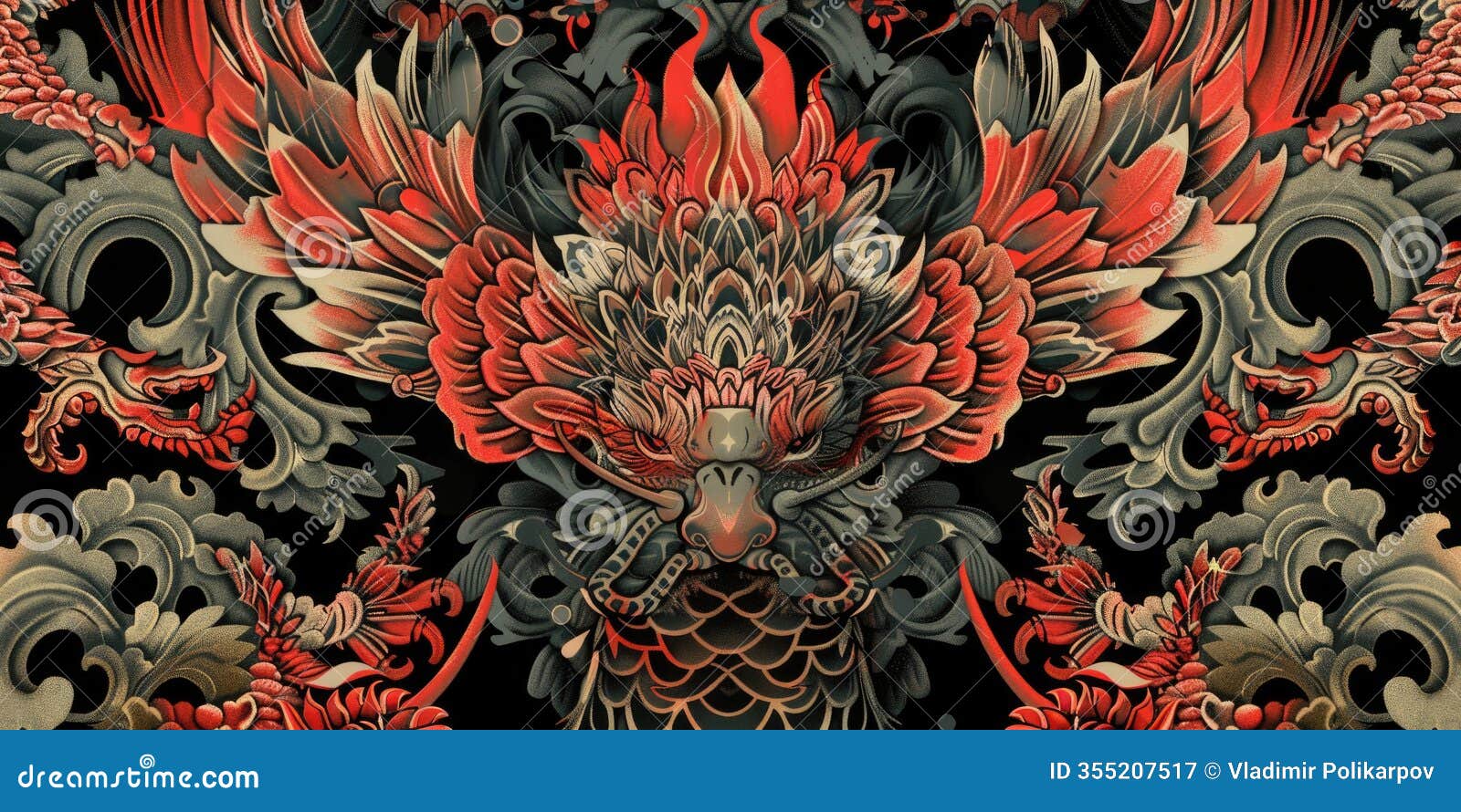 A Simple Red and Black Design Featuring a Bird on a Wallpaper Stock ...