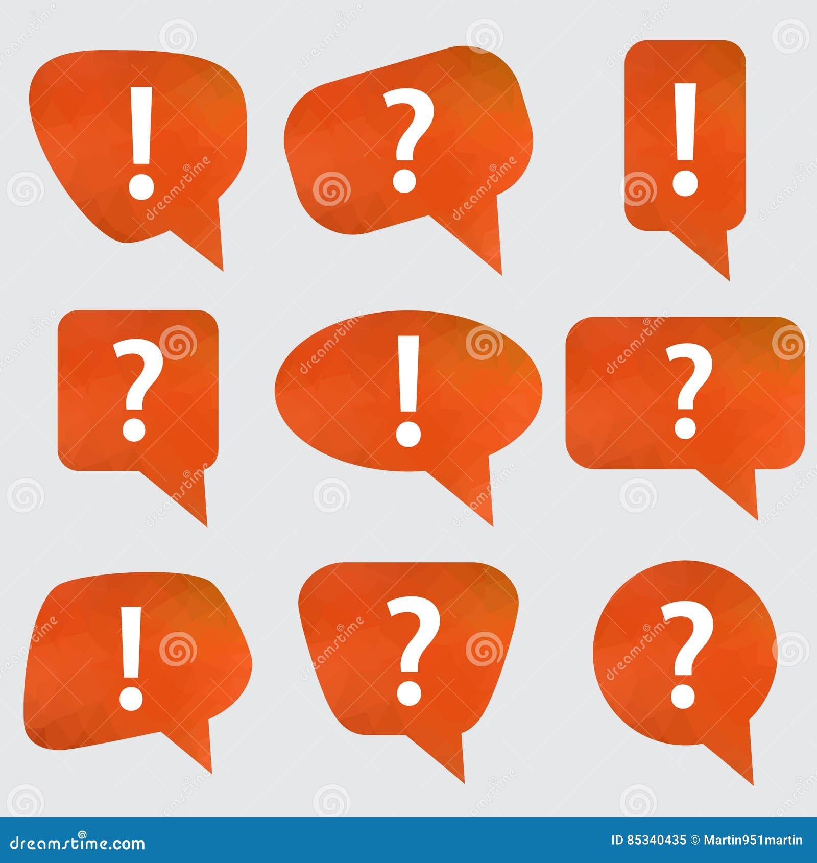 Simple Red Color Mesh Triangle Low Polygon Speak Bubbles with Symbols ...