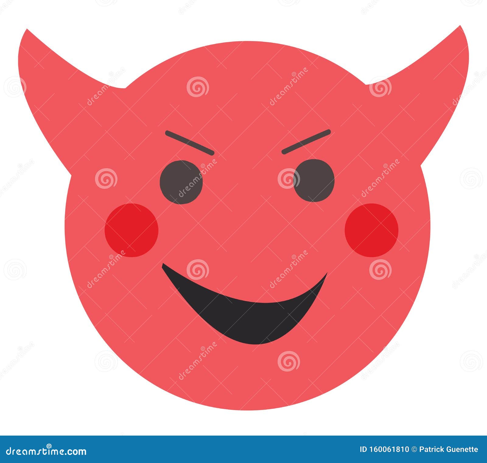 Simple Red Devil Emoji Vector Illustration Stock Vector - Illustration ...