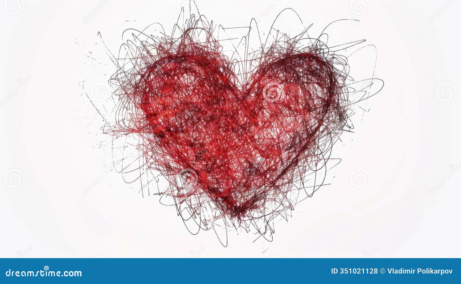 Simple Red Heart Drawing on a White Background, Suitable for Various ...