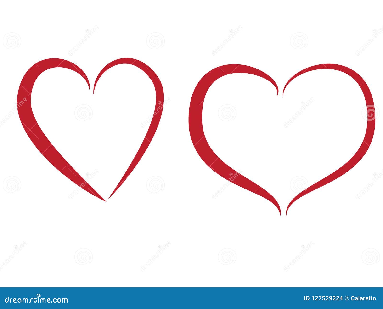 Simple heart lines vector stock vector. Illustration of love - 127529224