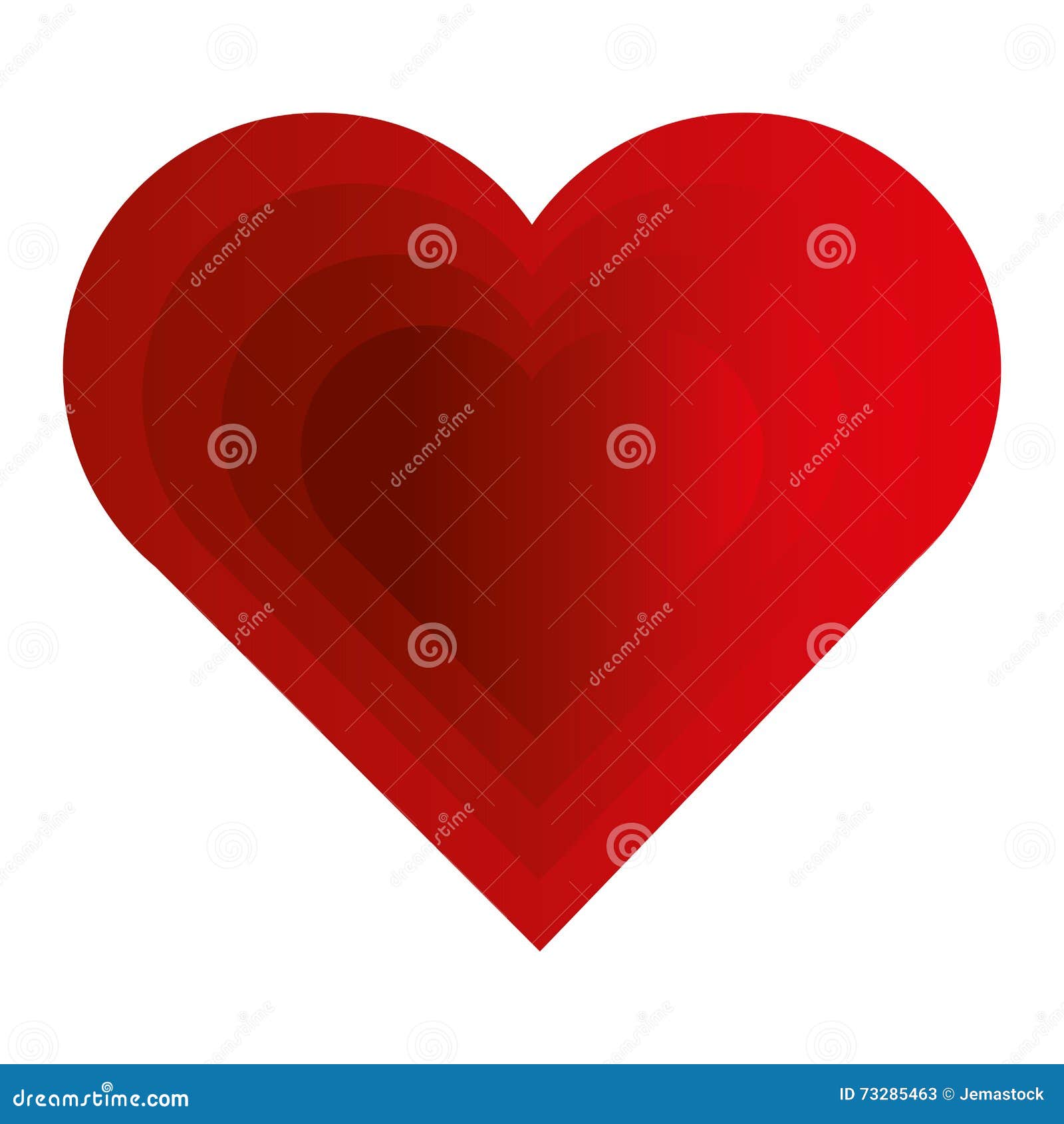 Simple red heart stock illustration. Illustration of blank - 73285463