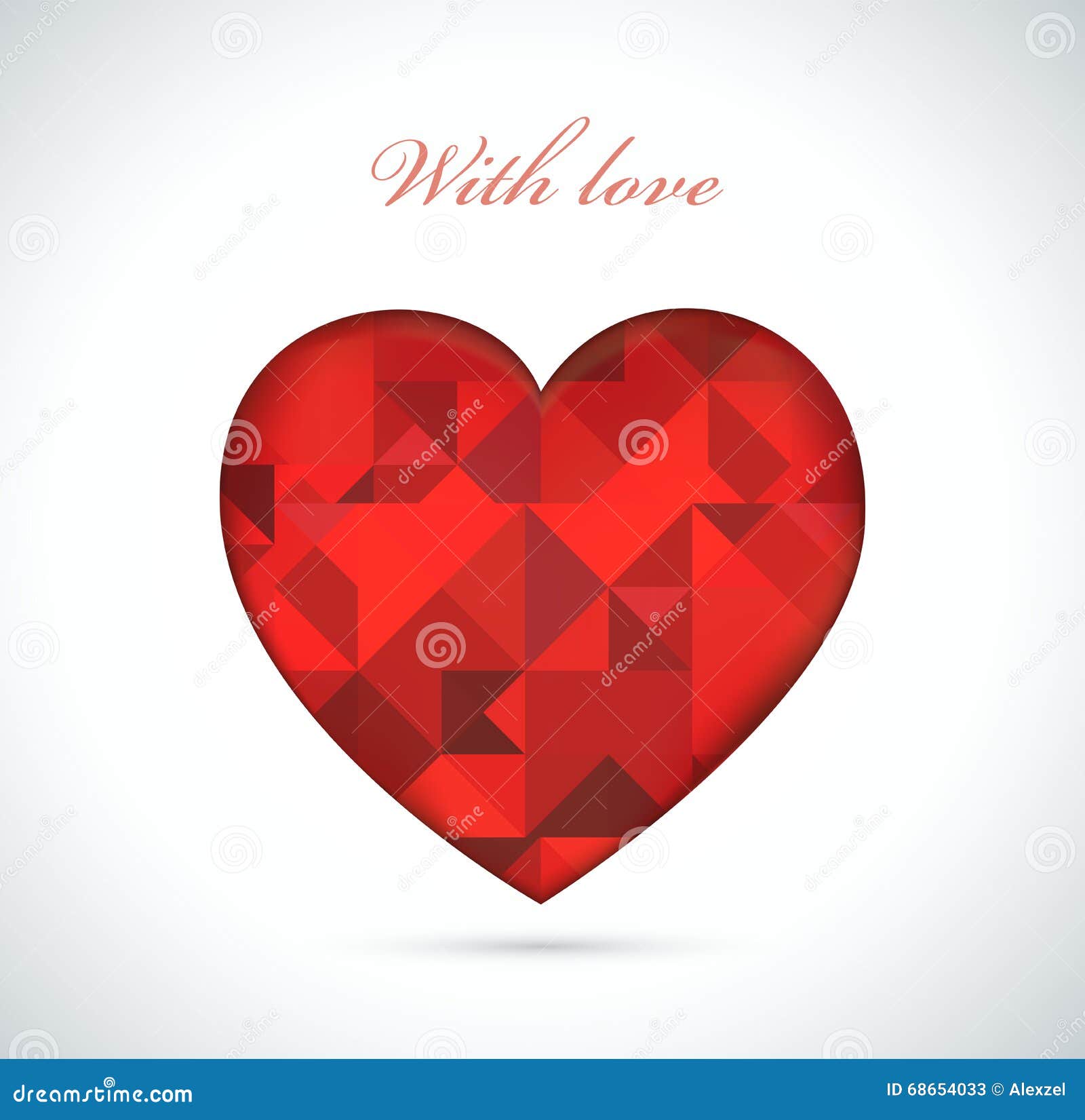 Simple red heart sharp stock vector. Illustration of celebration - 68654033