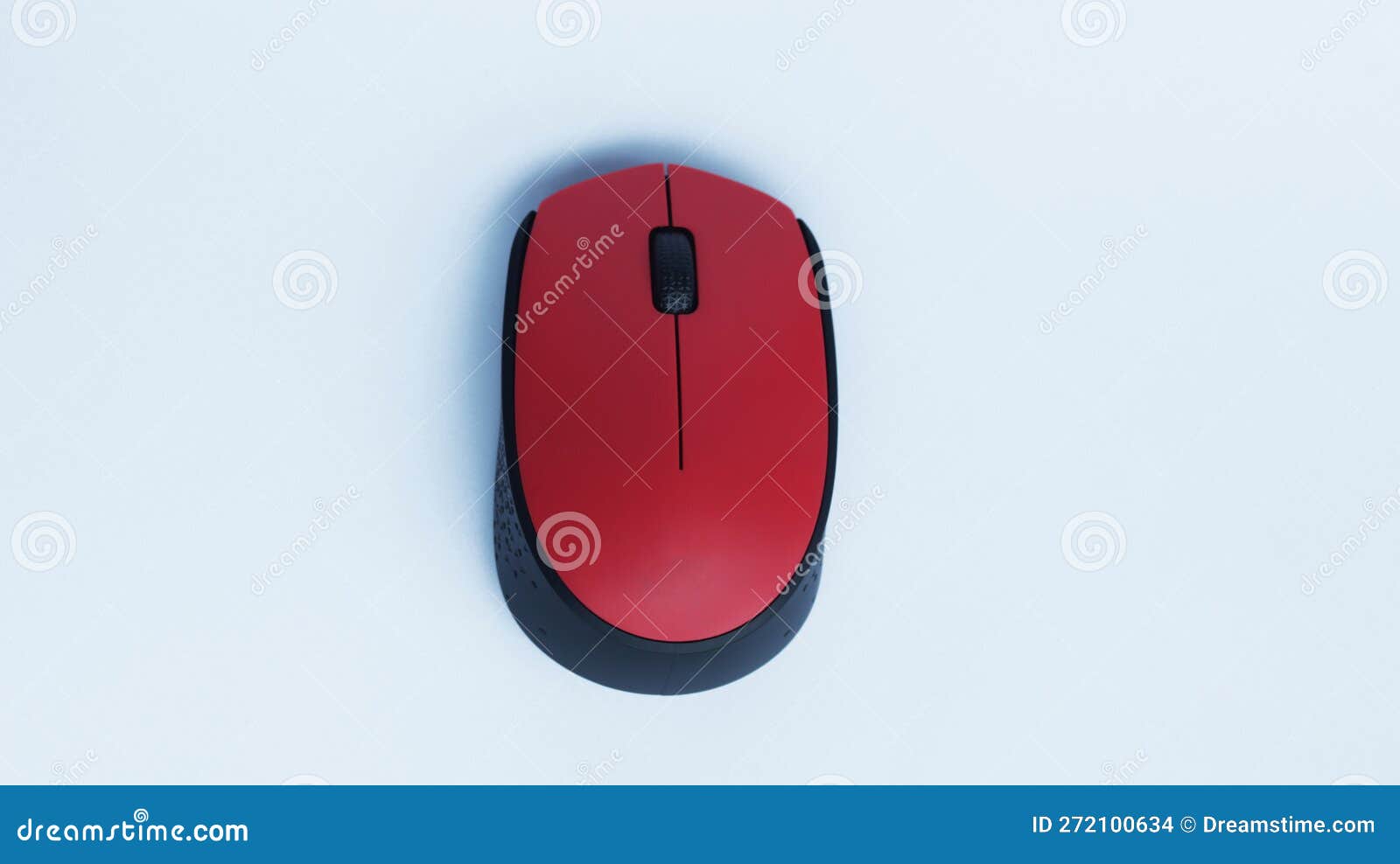 Simple Red Mouse Computer Accessories Wireless Isolated on White Stock ...