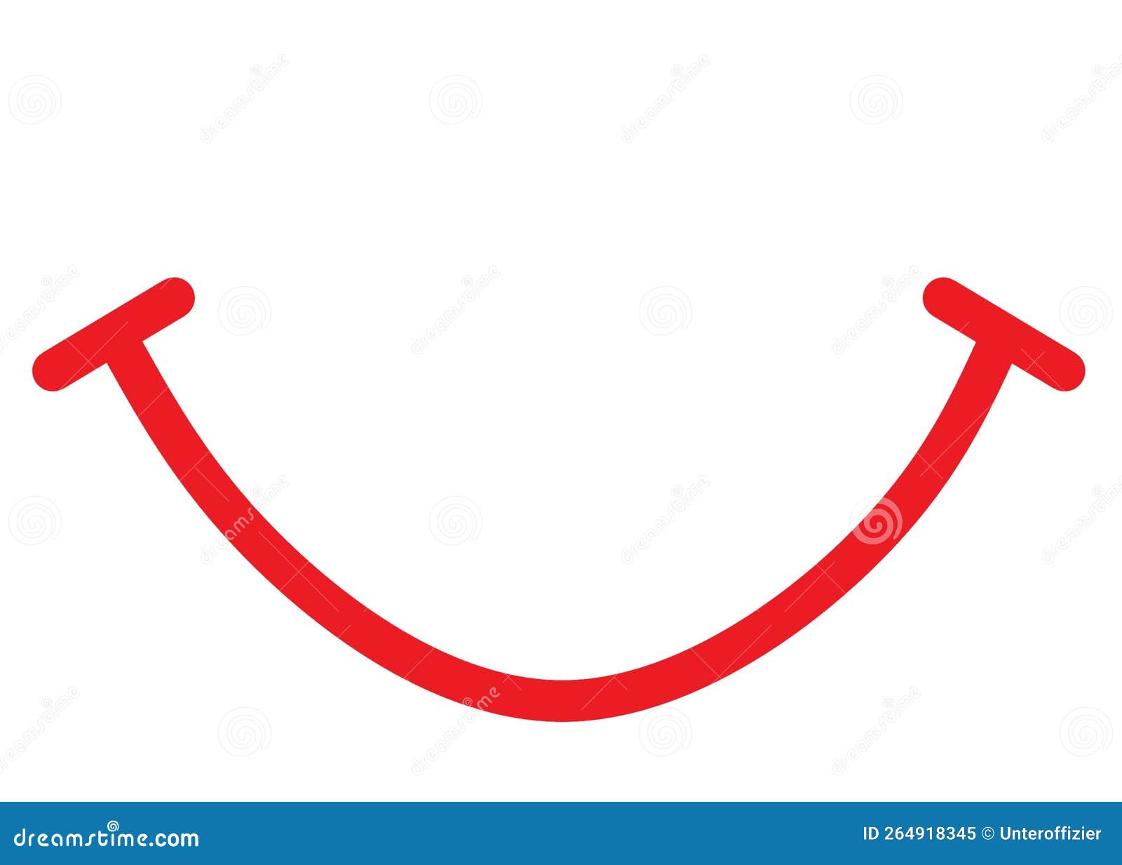 A Simple Red Mouth Lips Smiling Expression Partial Face White Backdrop ...
