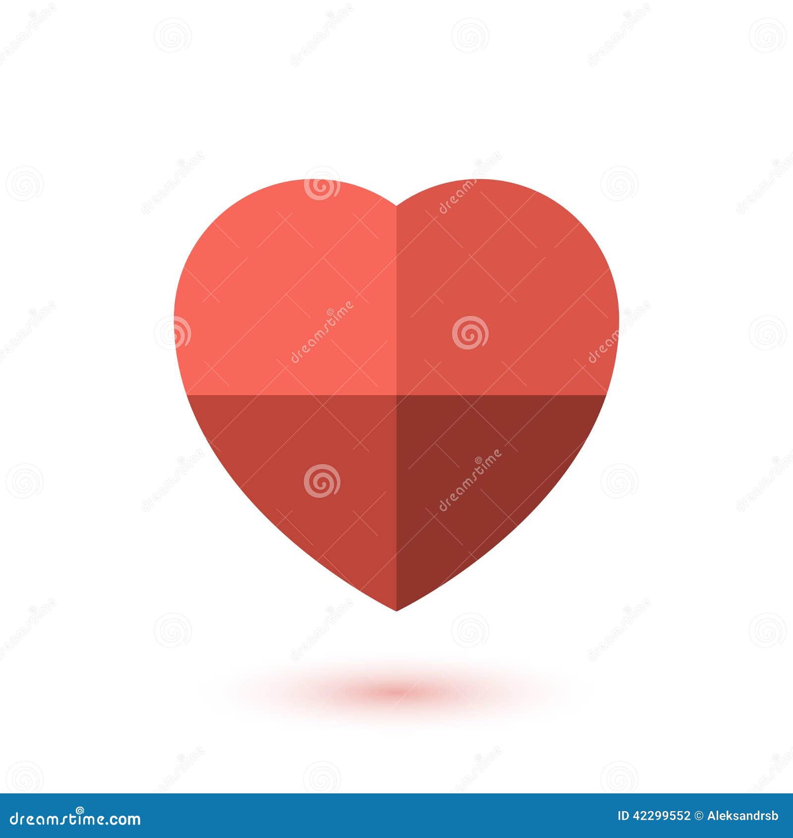 Simple Red Paper Heart Icon Stock Vector - Illustration of decor ...