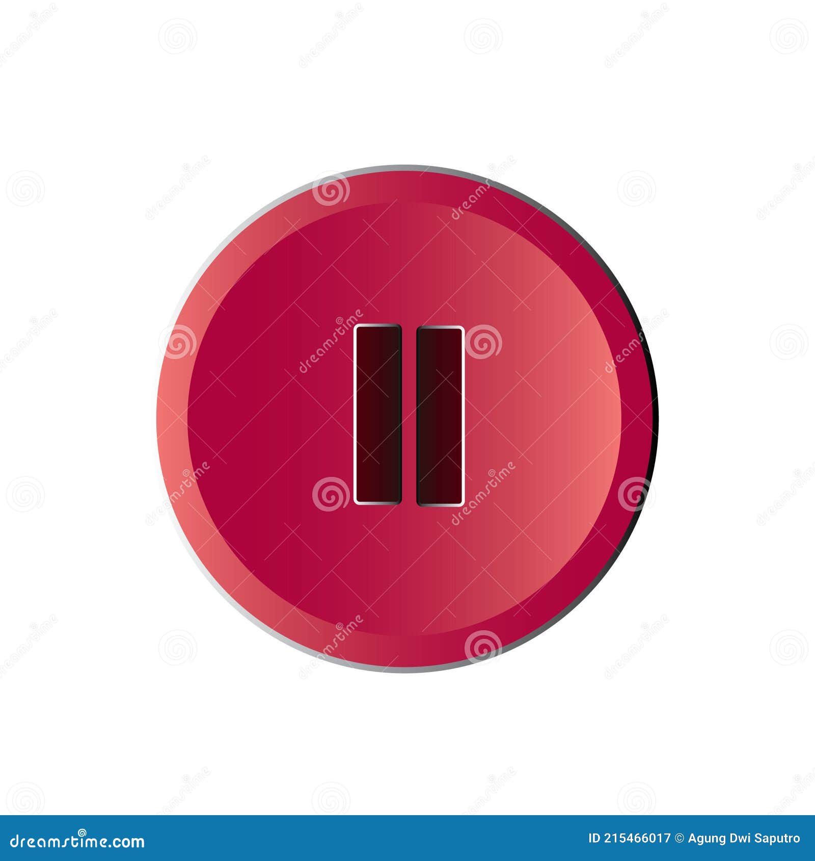 Simple Red Pause Button Design Stock Illustration - Illustration of ... Simple Red Pause Button Design Stock Illustration - Illustration of ...