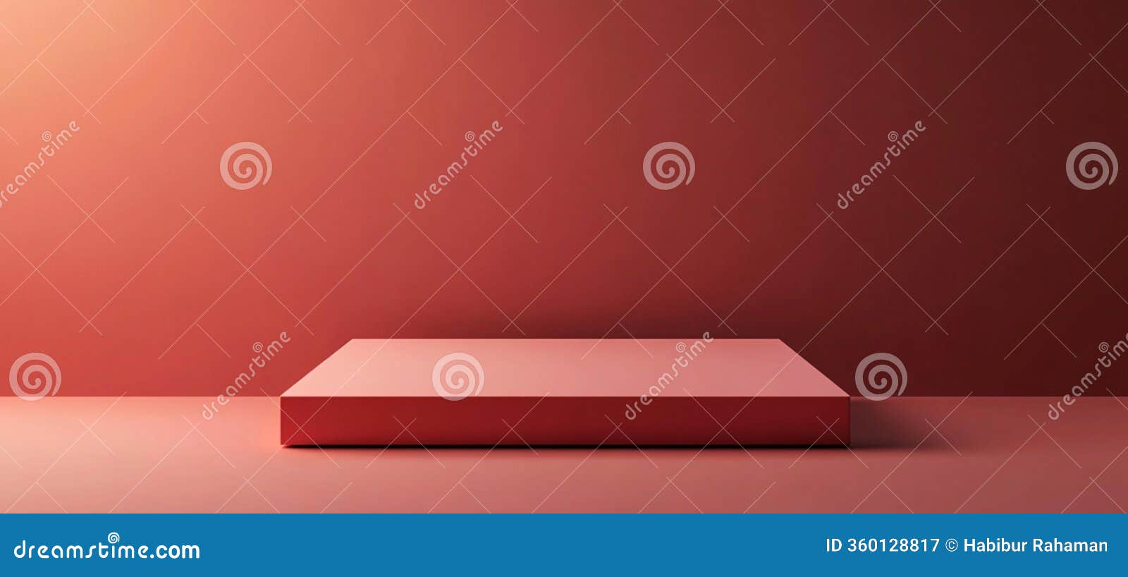 Simple Red Platform Minimalist Product Display Background Studio 3d ...