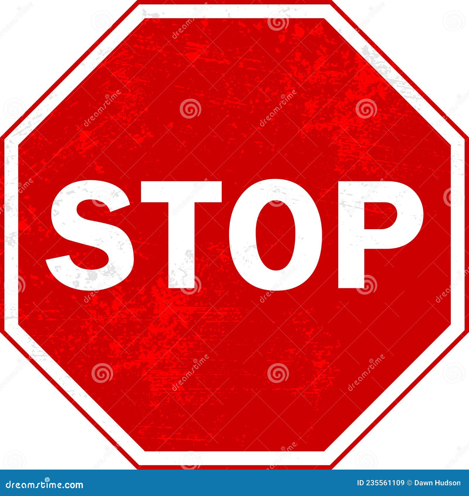 Red Grunge Stop Street Sign Stock Vector - Illustration of octagon ...