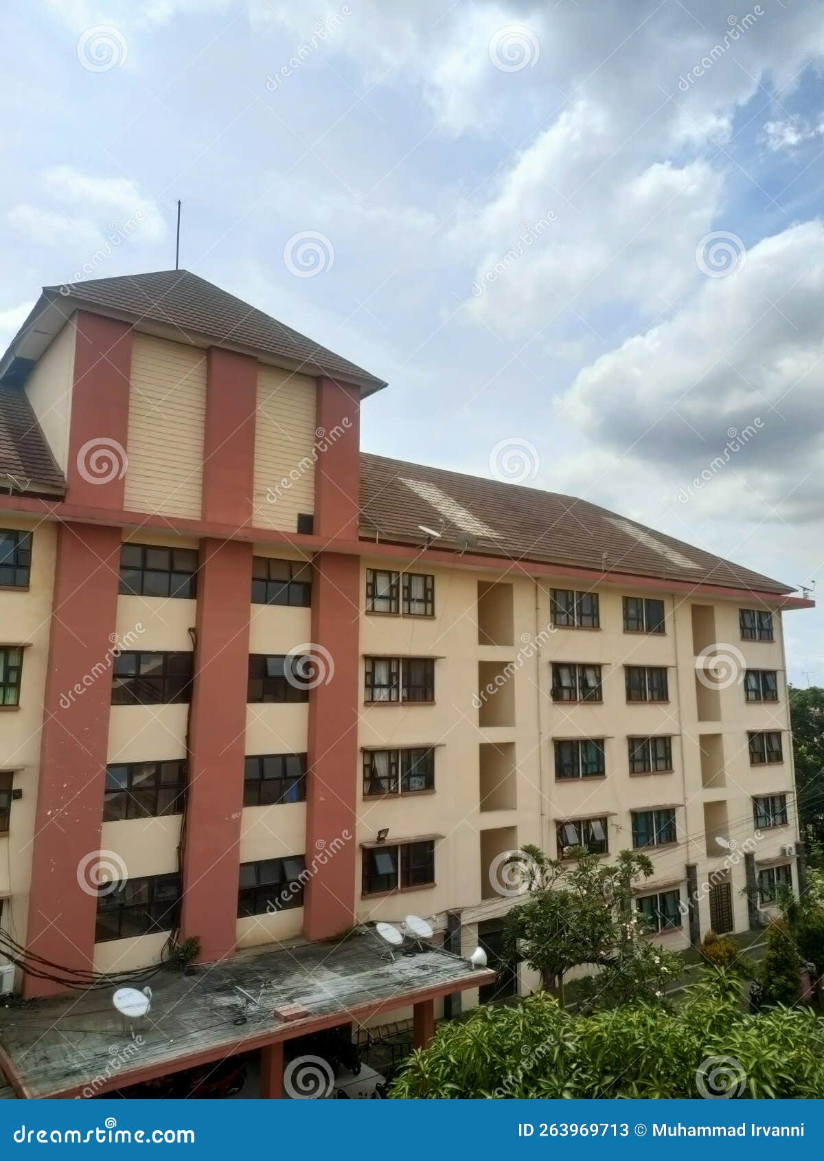 Simple Rental Flats stock image. Image of town, architecture - 263969713