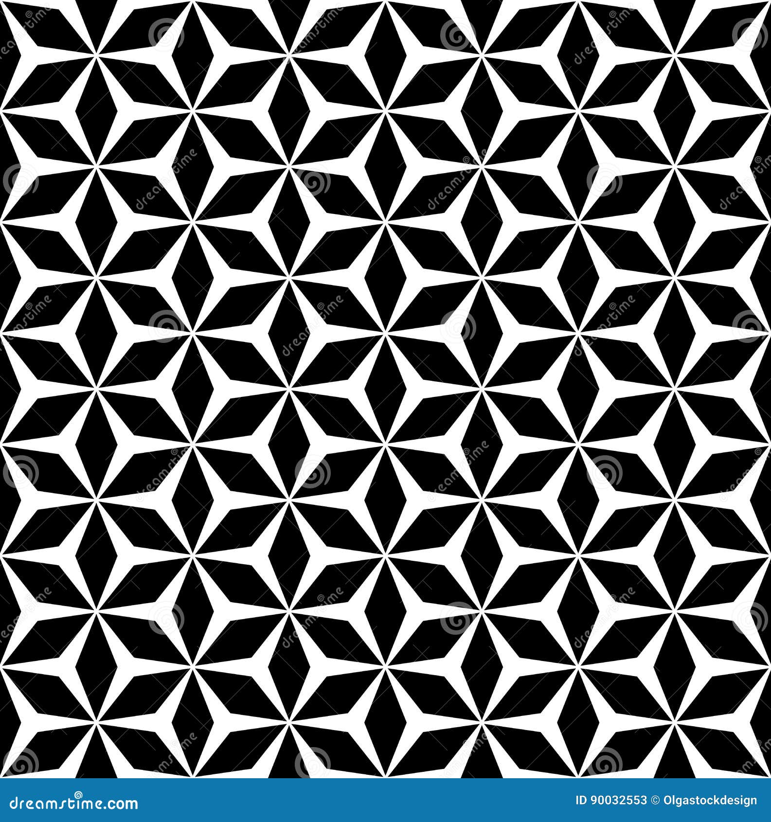 Simple Repeat Geometric Texture, Polygonal Floral Ornament Stock Vector ...