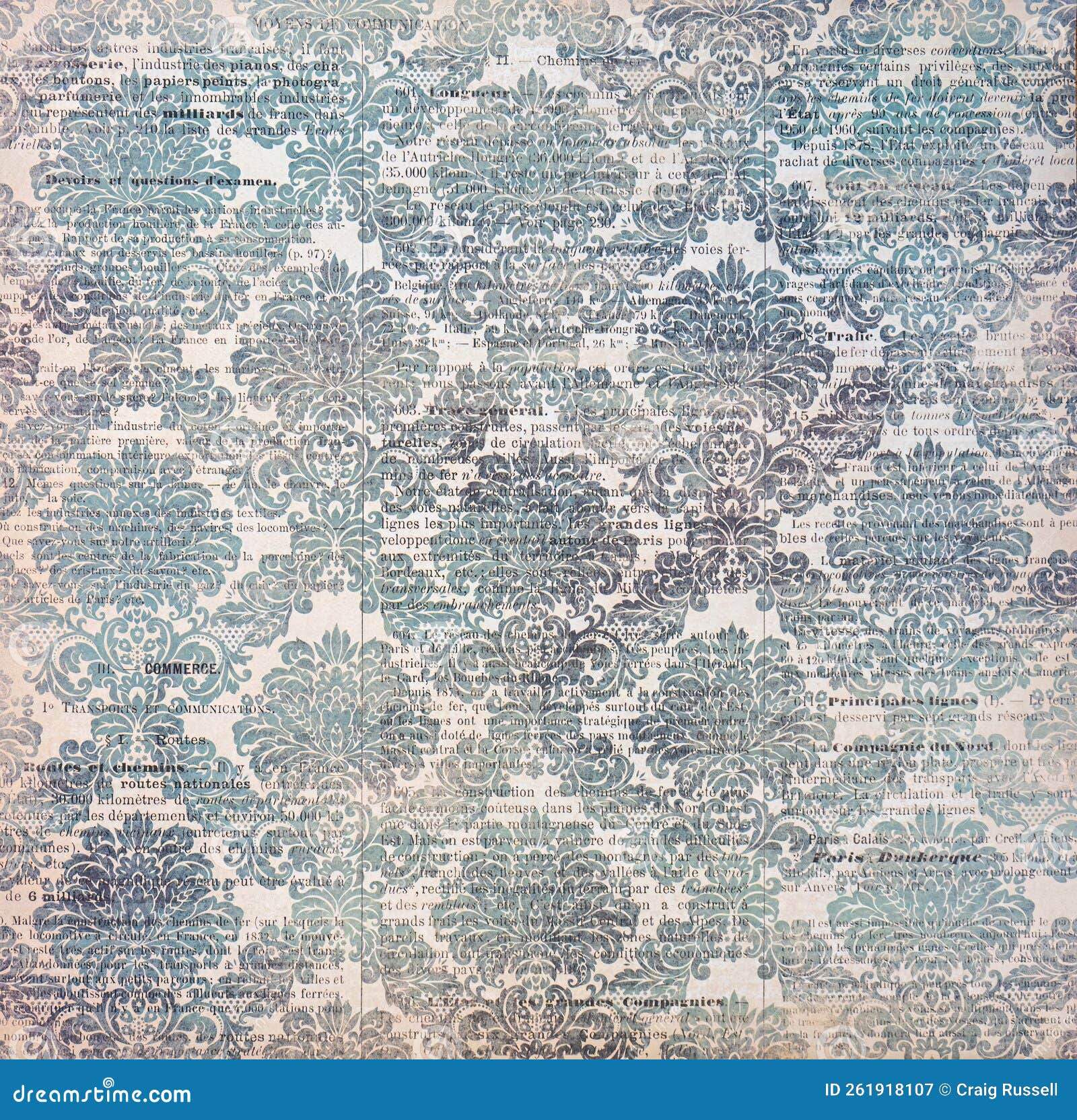 Simple Repeating Floral Background with Faded Text Stock Image - Image ...