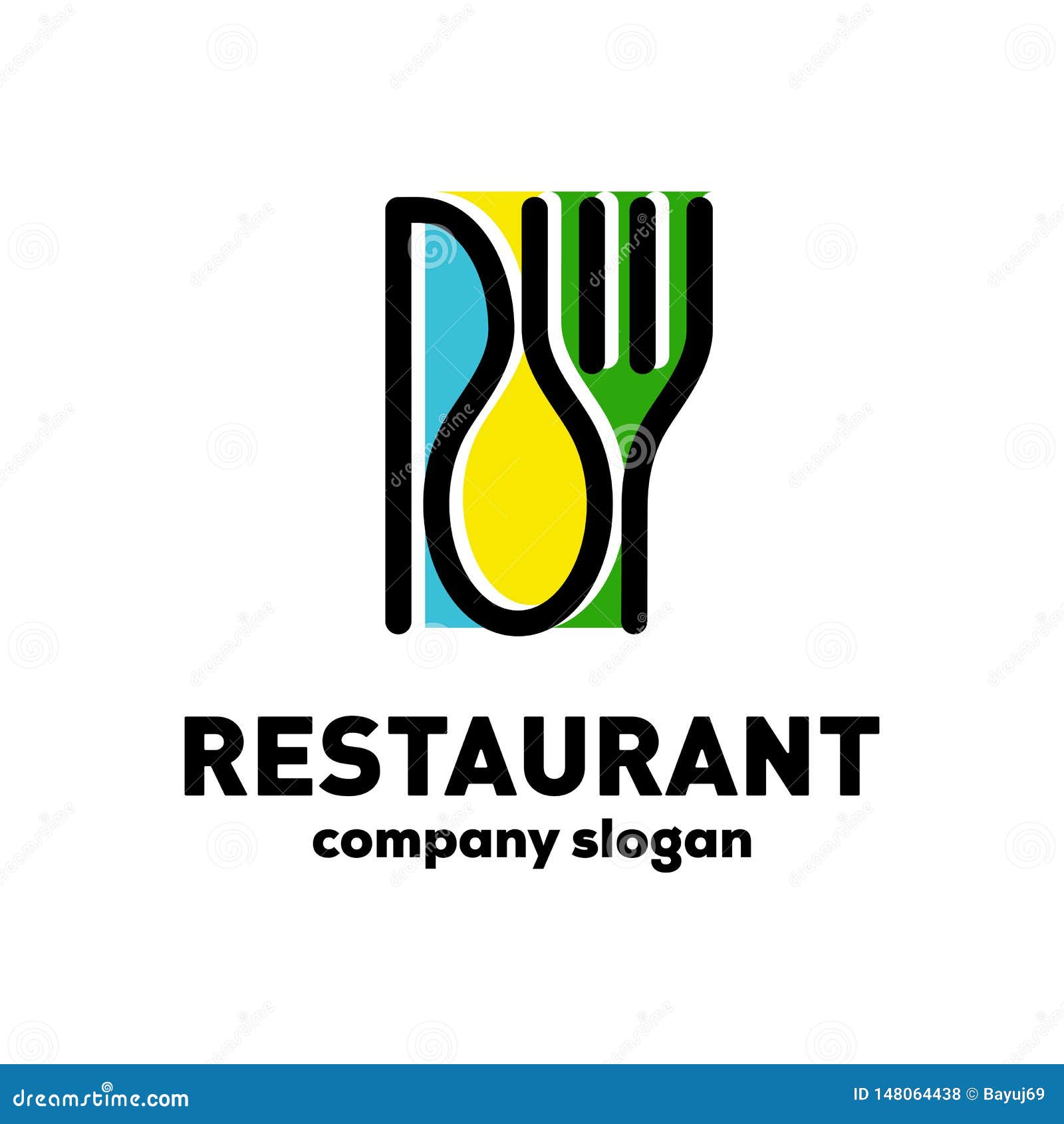 Simple Restaurant Vector Logo Design Inspiration Stock Vector ...