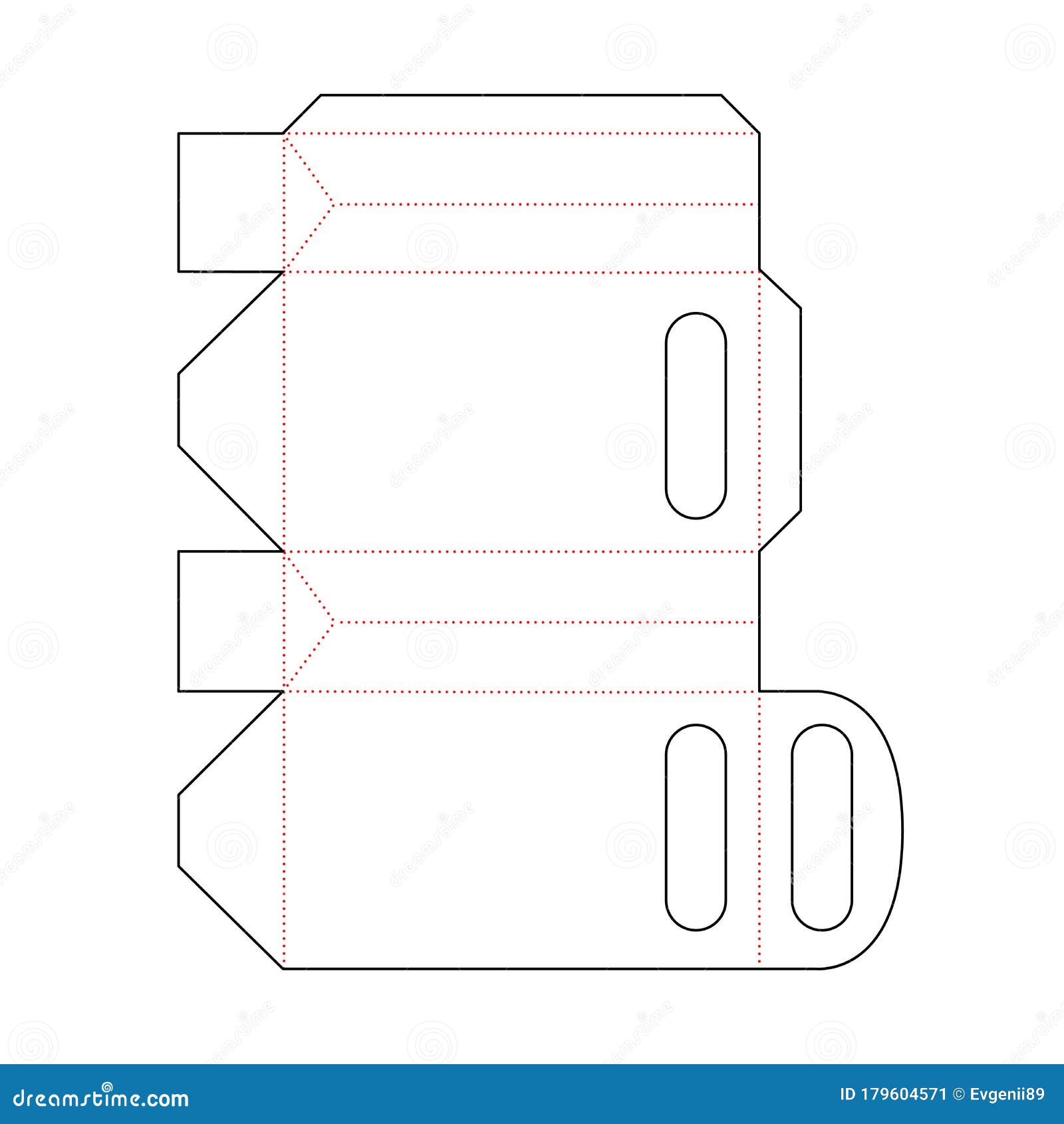Simple Retail Packet Scheme Template on White Stock Vector ...