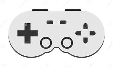 Simple Retro Game Controller Symbol Isolated on White Stock Vector ...